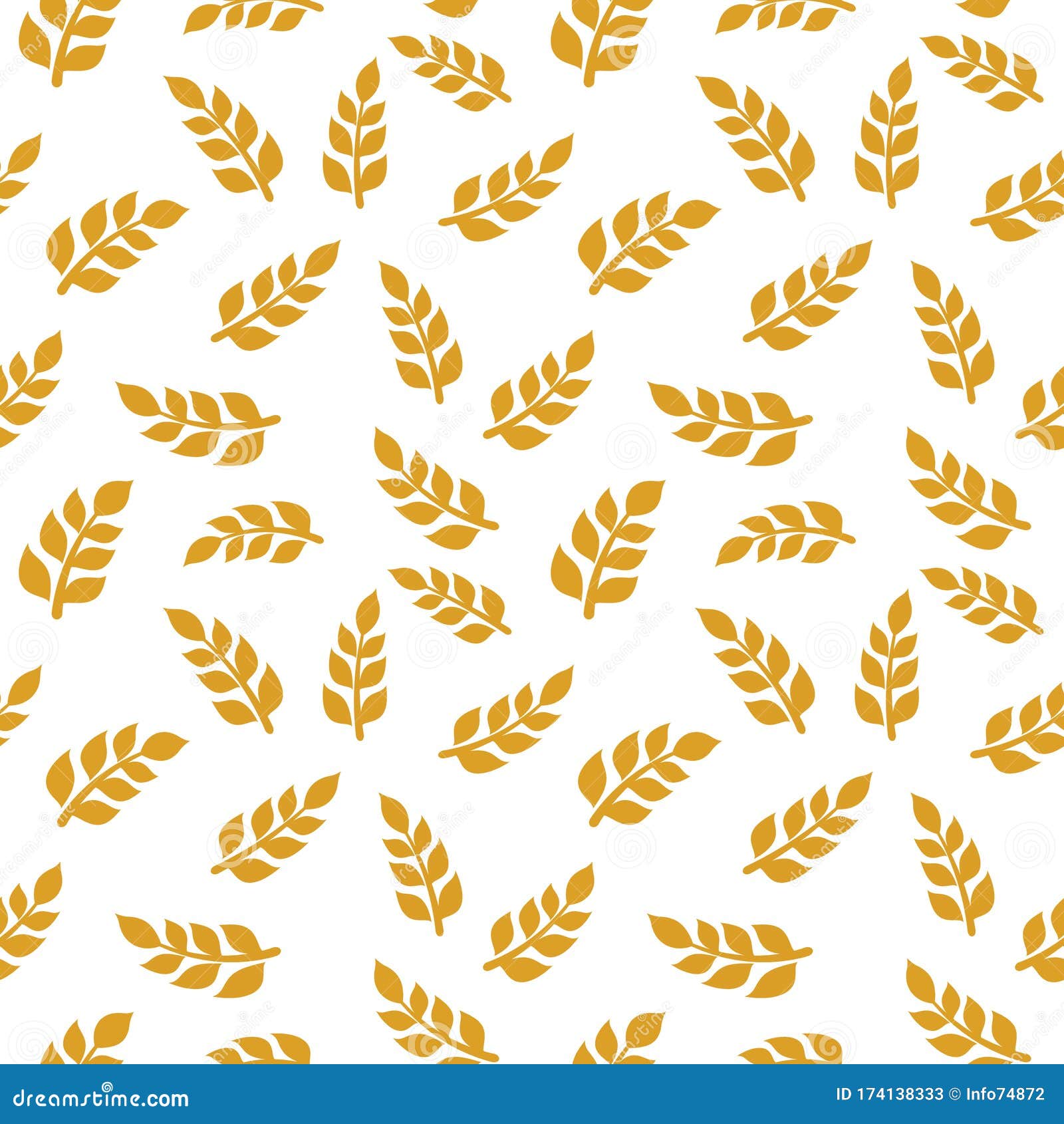 Wheat Spike. Grain Plant Silhouette. Wheat Pattern Stock Illustration ...