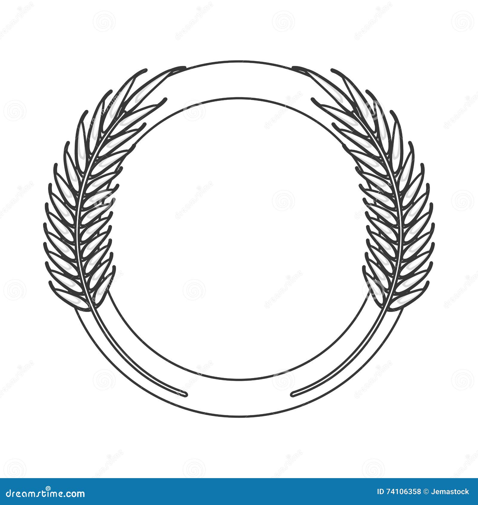 Wheat spike icon design stock illustration. Illustration of baking ...