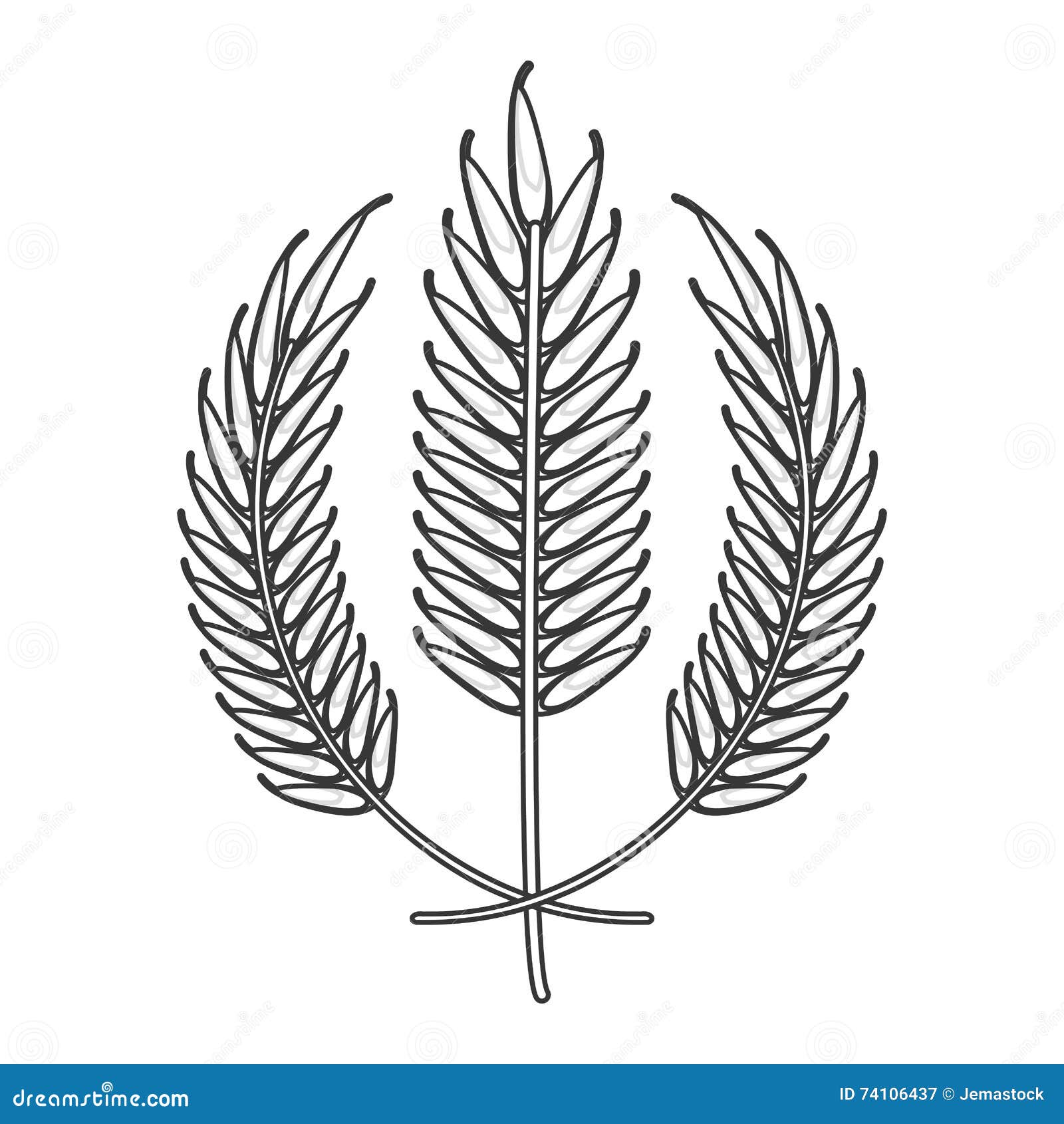 Wheat spike icon design stock illustration. Illustration of element ...