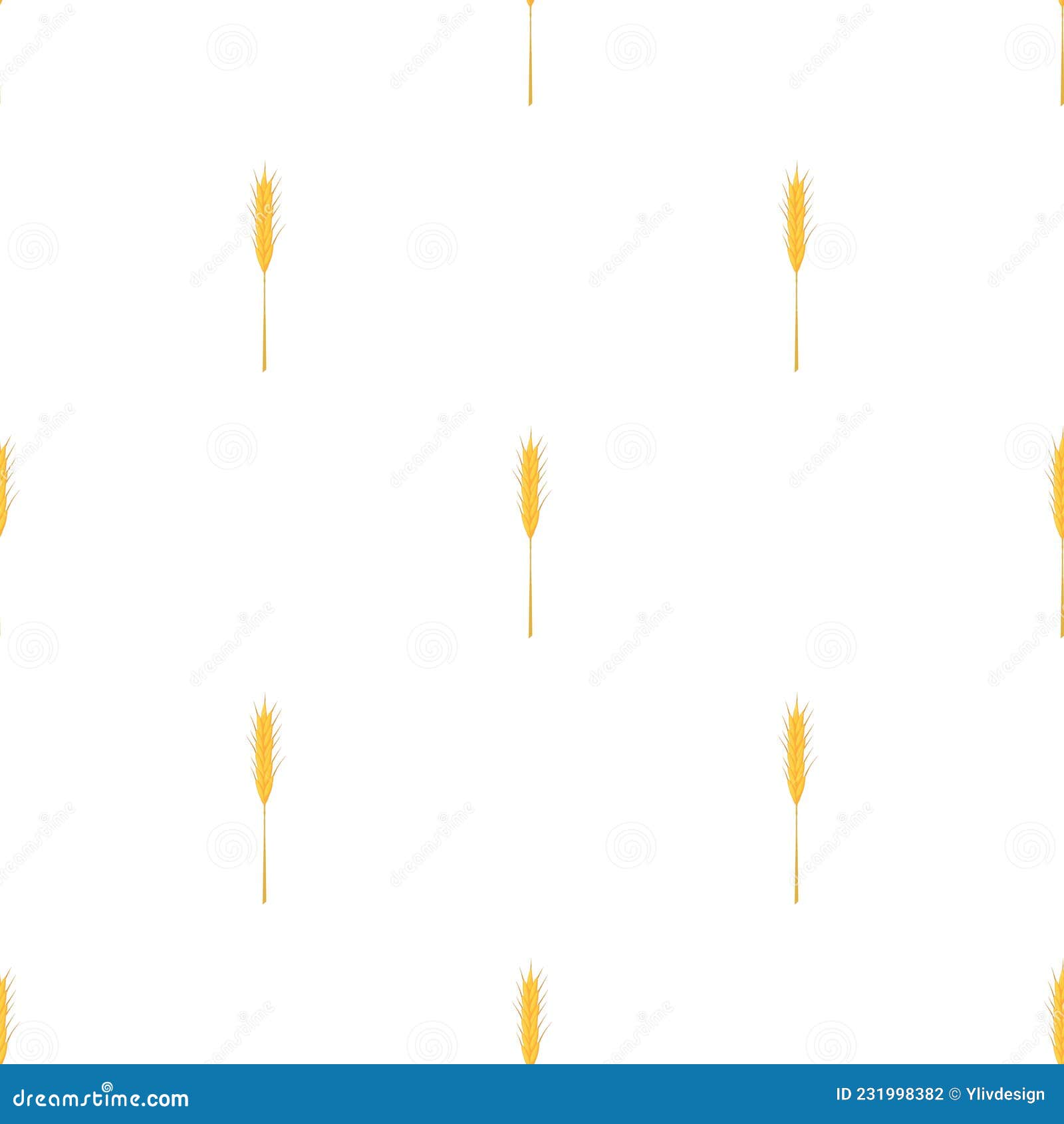 Wheat Stalk Pattern Seamless Vector Stock Vector - Illustration of seed ...