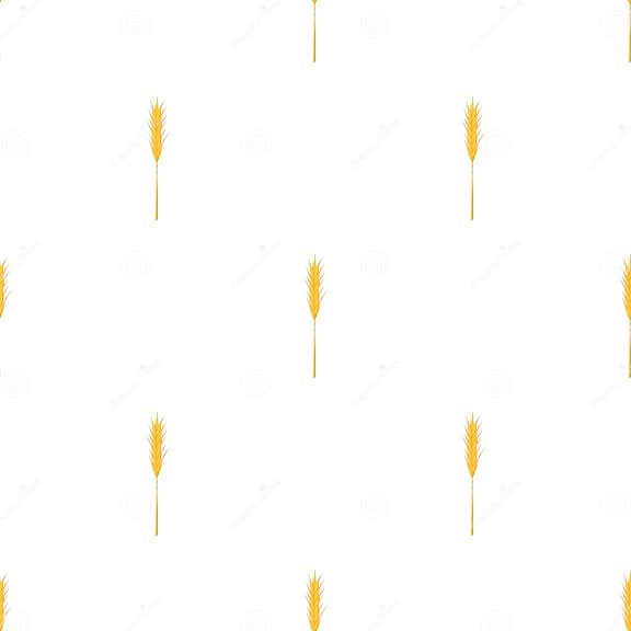 Wheat Stalk Pattern Seamless Vector Stock Vector - Illustration of seed ...