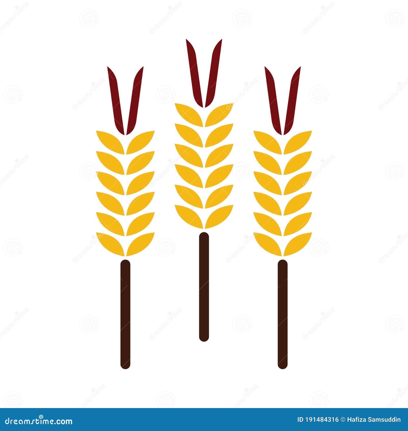 Wheat Stalks. Vector Illustration Decorative Design Stock Vector ...