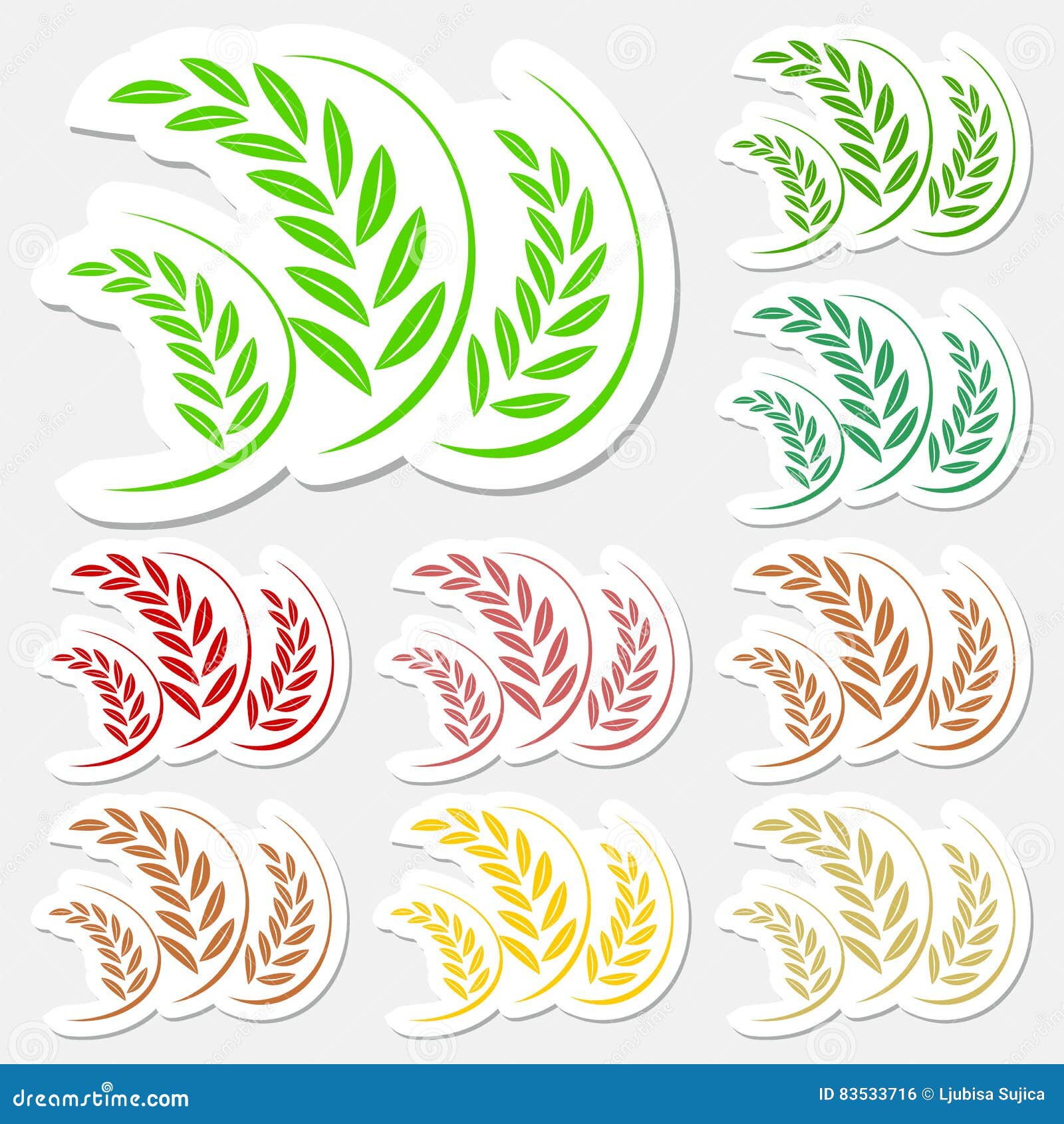 Wheat sticker set stock vector. Illustration of label - 83533716