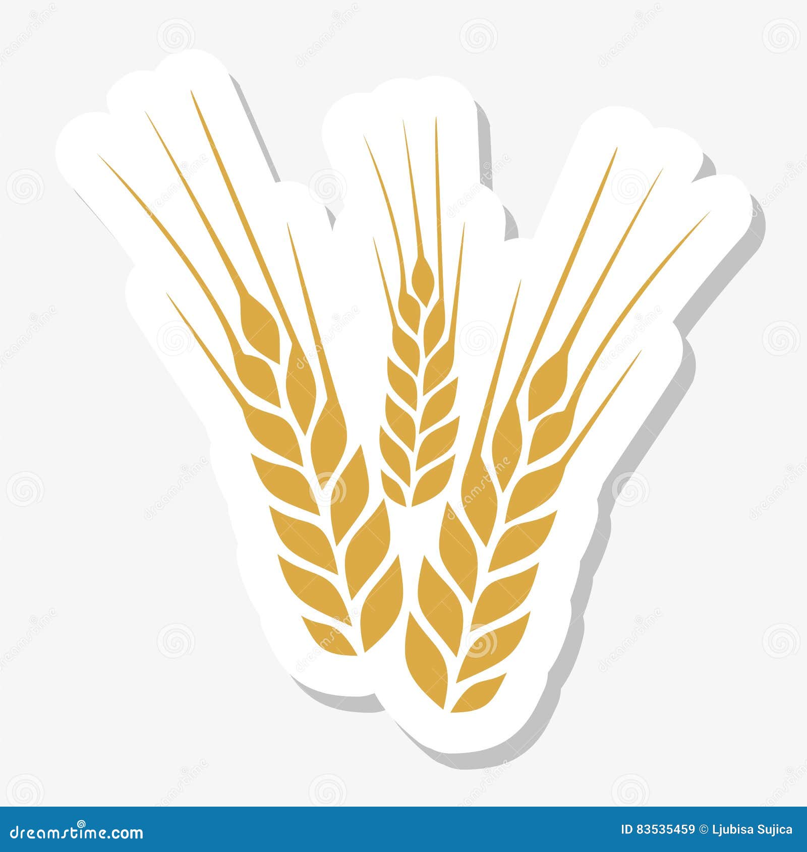 Wheat sticker stock illustration. Illustration of farm - 83535459