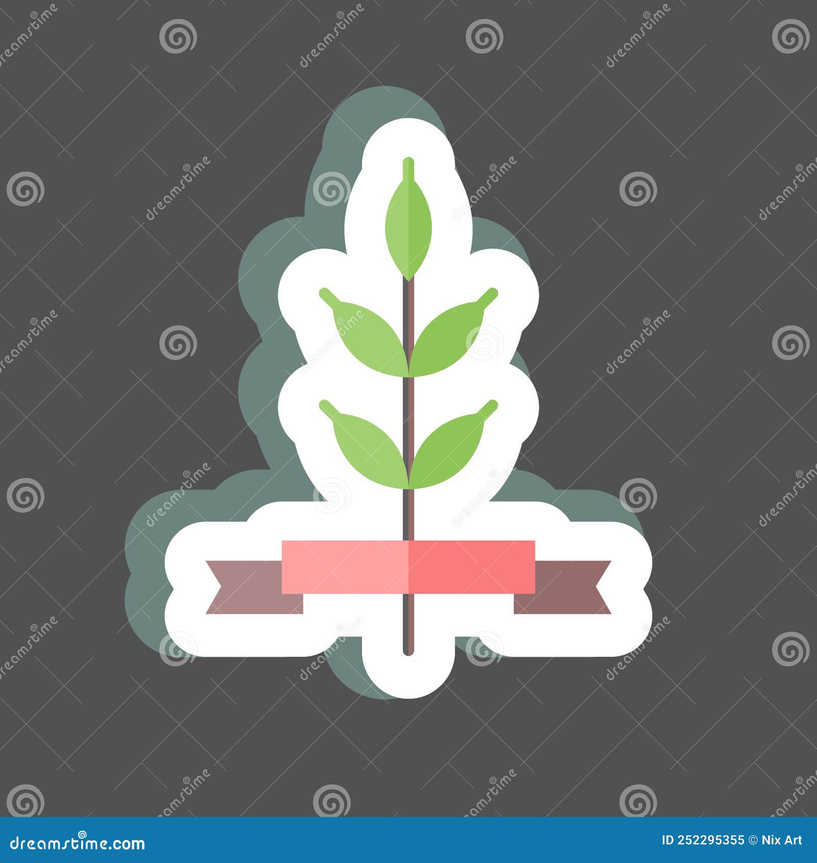Wheat Sticker in Trendy Isolated on Black Background Stock Illustration ...