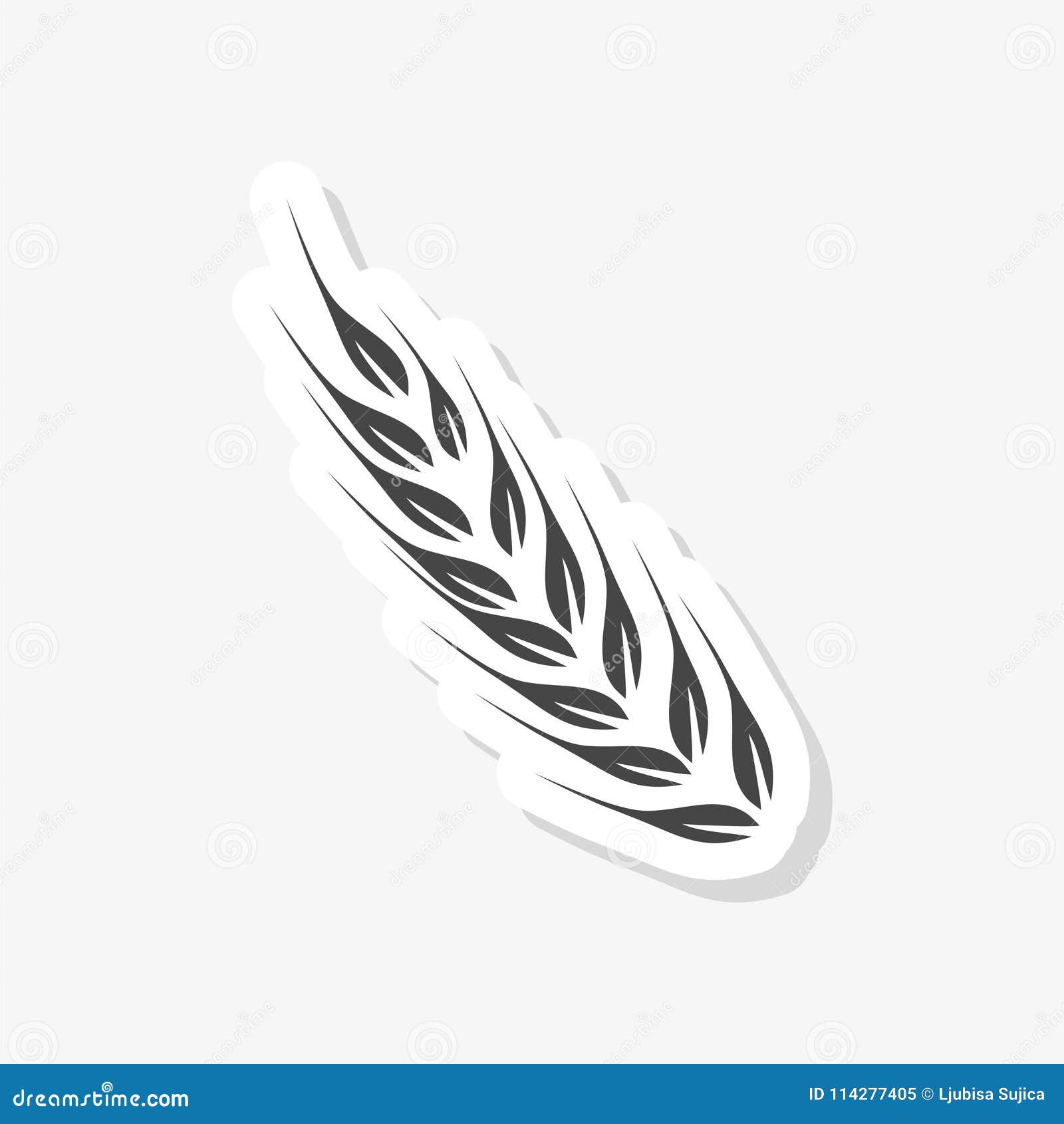 Wheat Sticker, Wheat Ears Logo, Simple Vector Icon Stock Vector ...