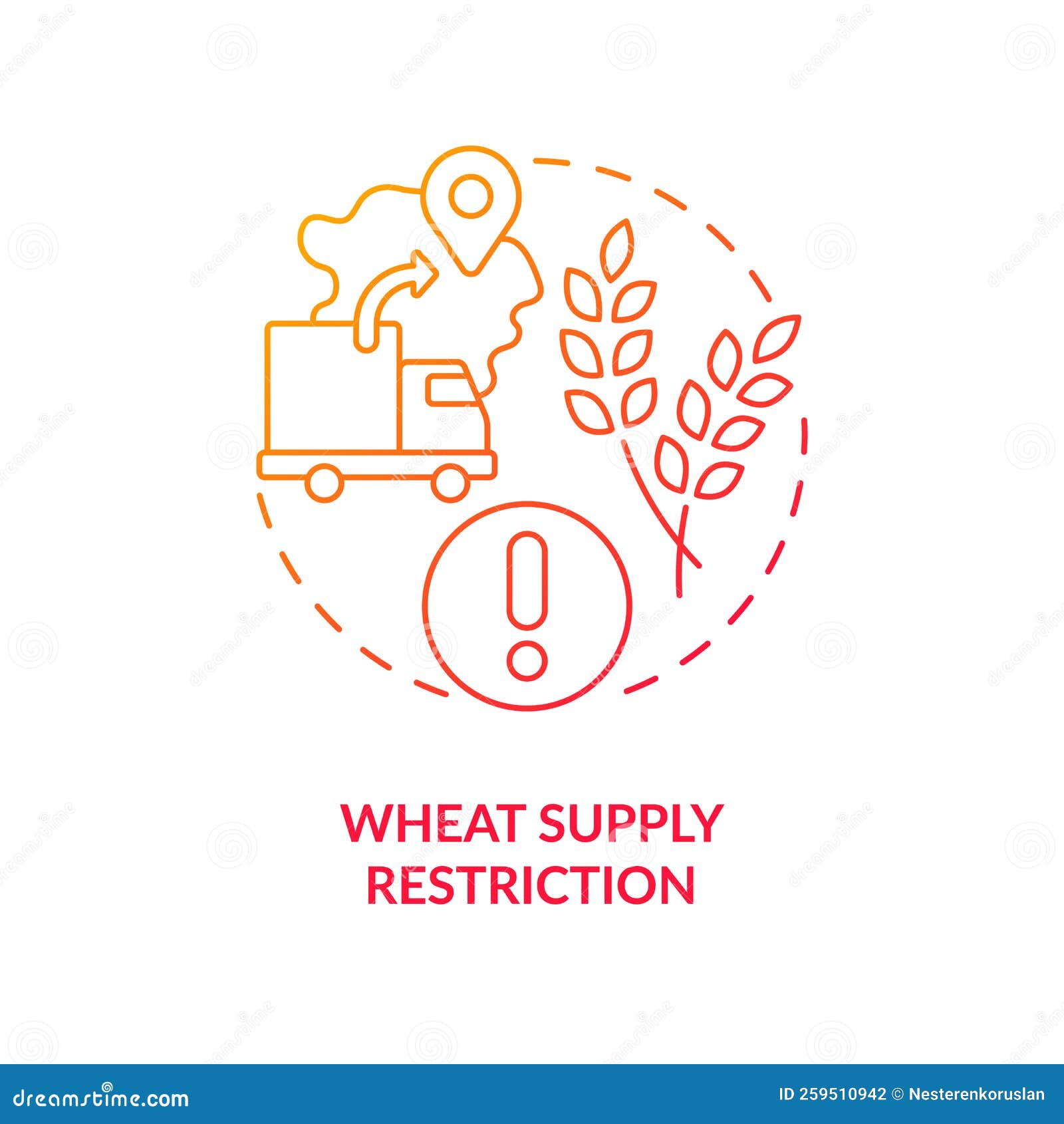 Wheat Supply Ban Red Gradient Concept Icon Stock Vector - Illustration ... Wheat Supply Ban Red Gradient Concept Icon Stock Vector - Illustration ...