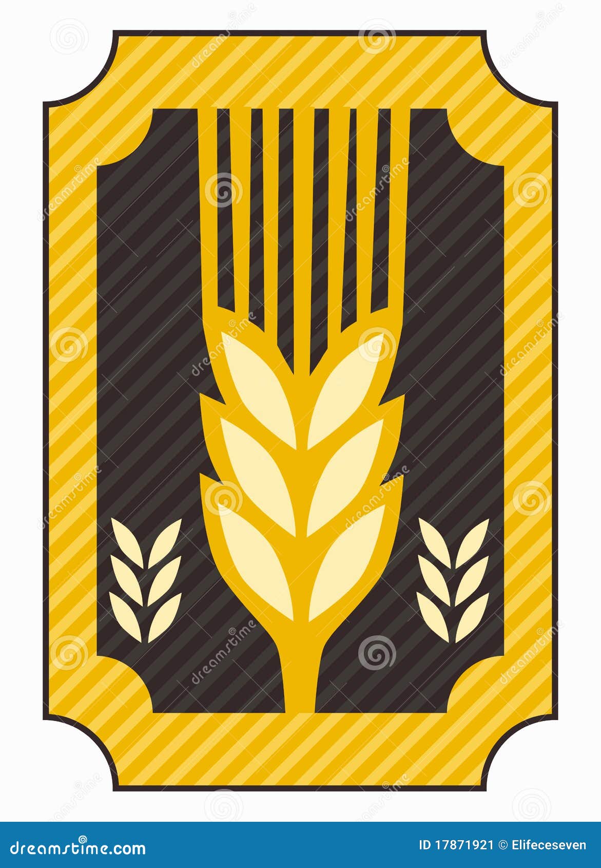 Wheat symbol stock vector. Illustration of powerful, farmed - 17871921