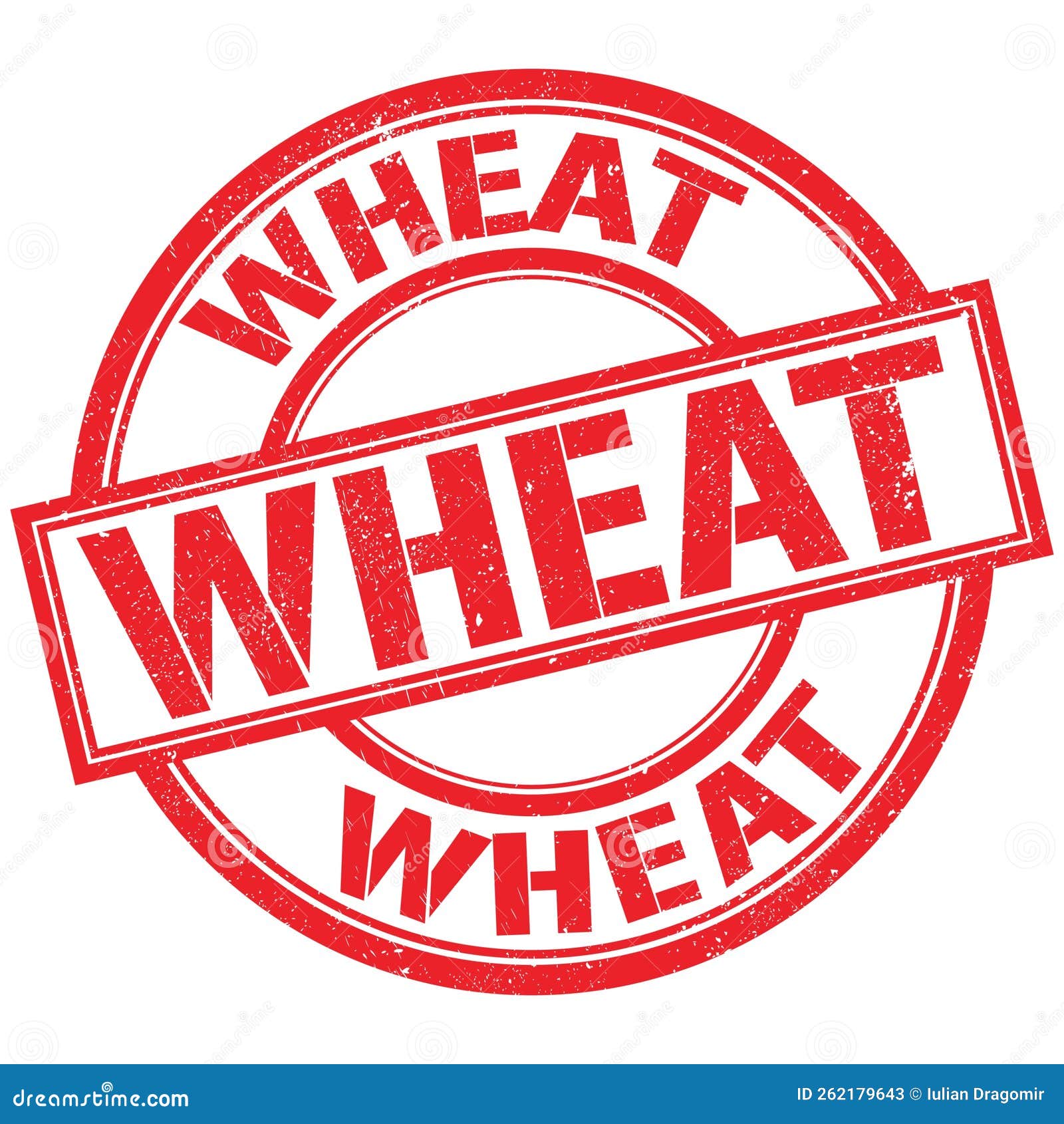 WHEAT Text Written on Red Stamp Sign Stock Illustration - Illustration ...