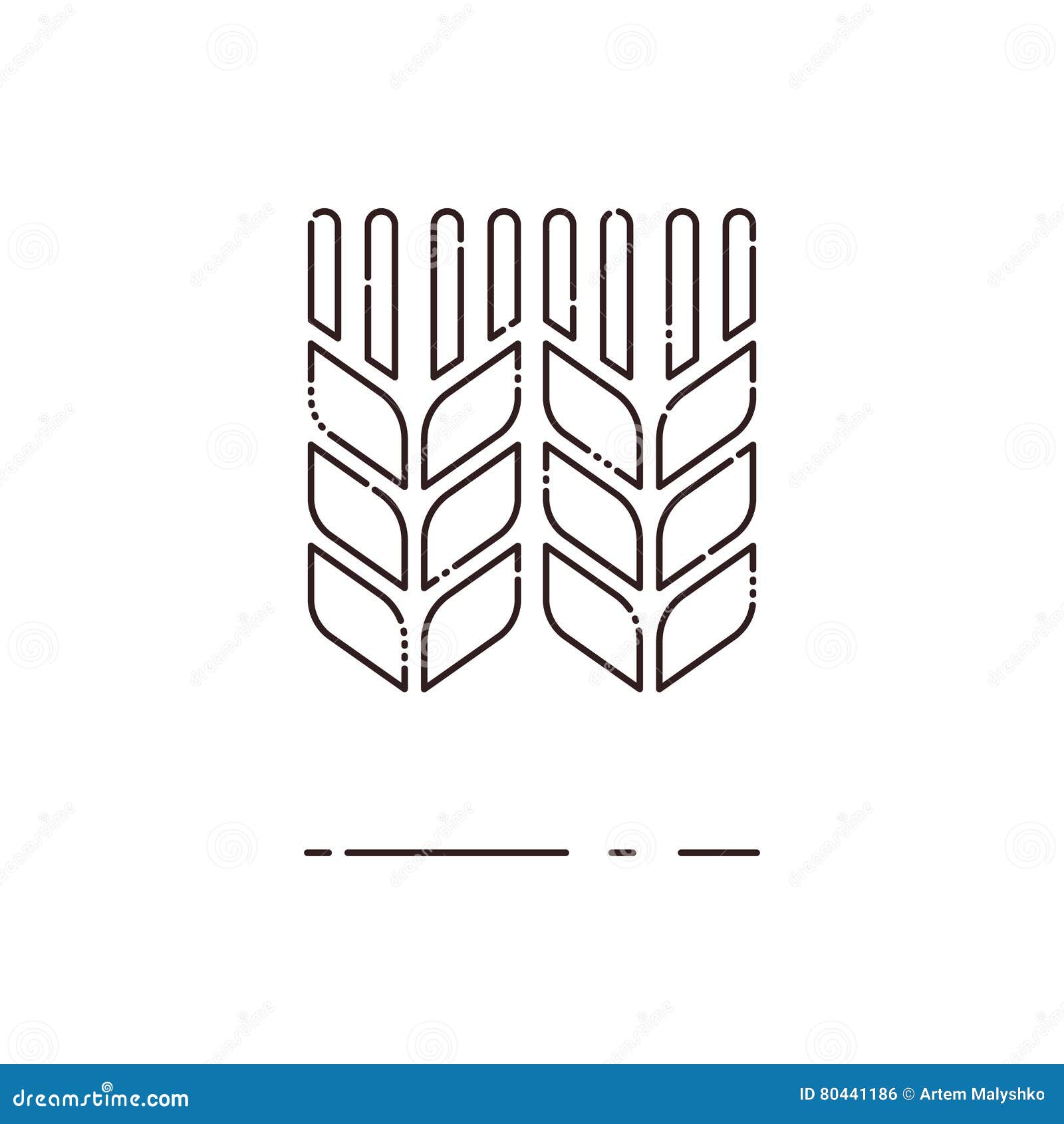 Wheat Thin Line Icon. Mbe Minimalism Style Stock Illustration ...
