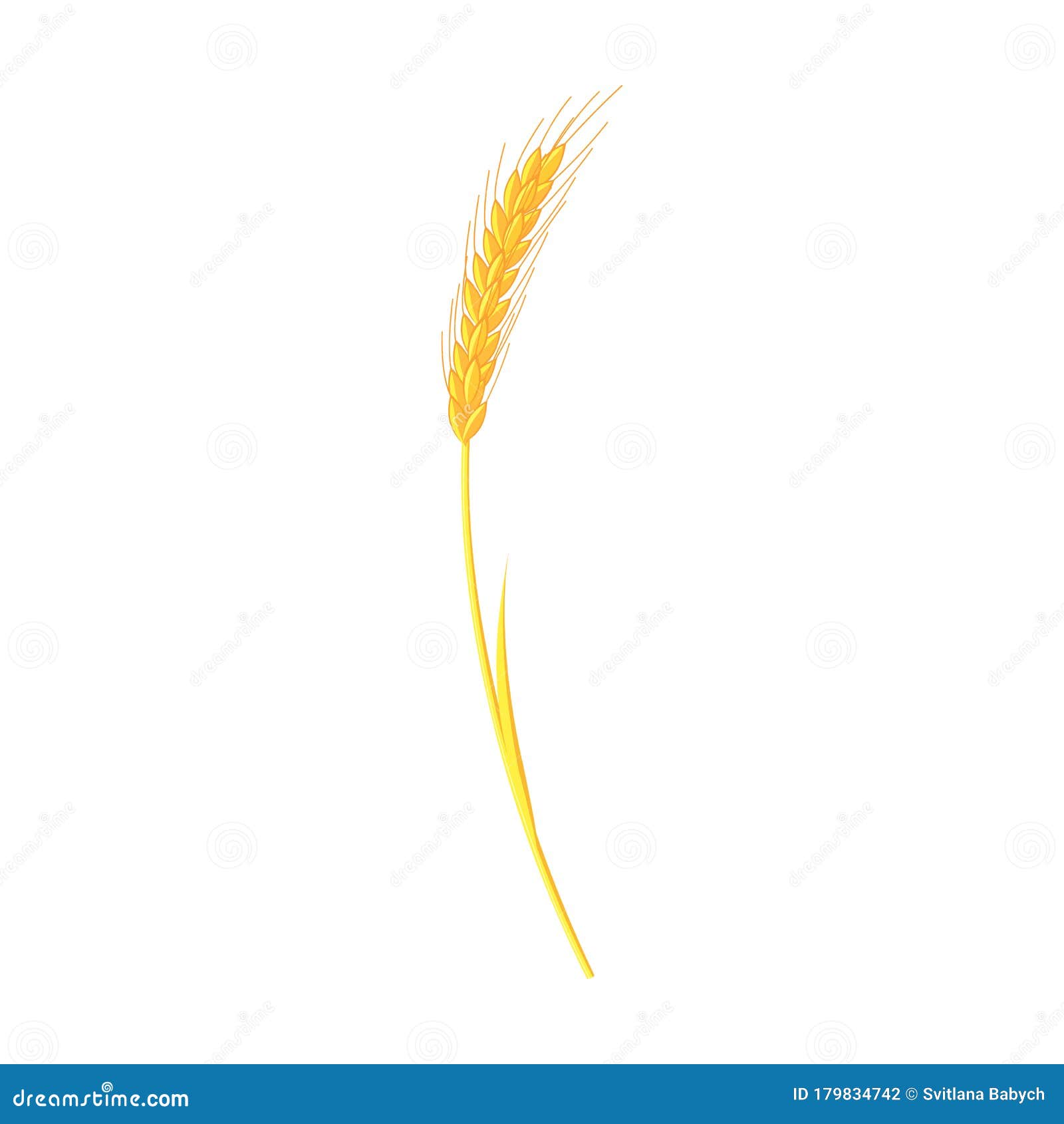 Wheat Vector Icon.Cartoon Vector Icon Isolated on White Background ...
