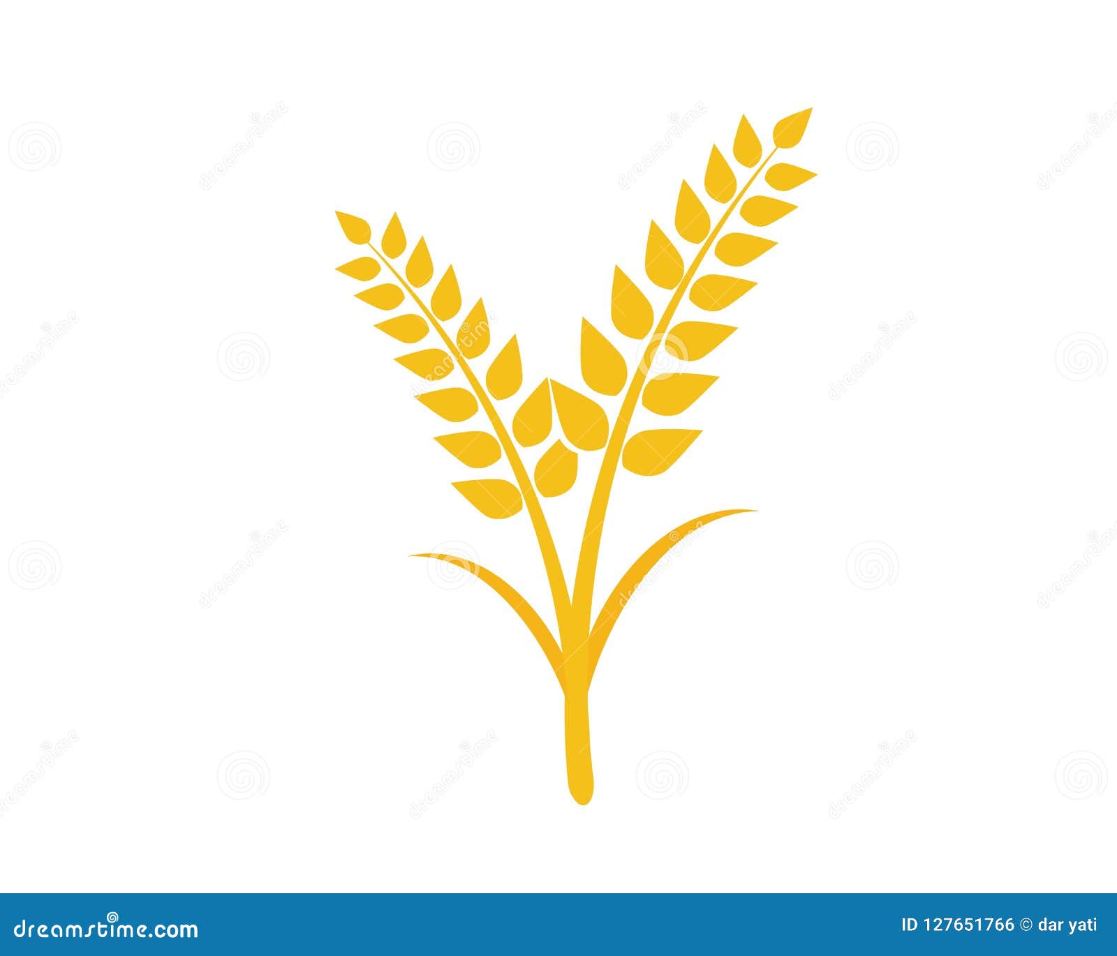 Wheat vector icon stock illustration. Illustration of crop - 127651766