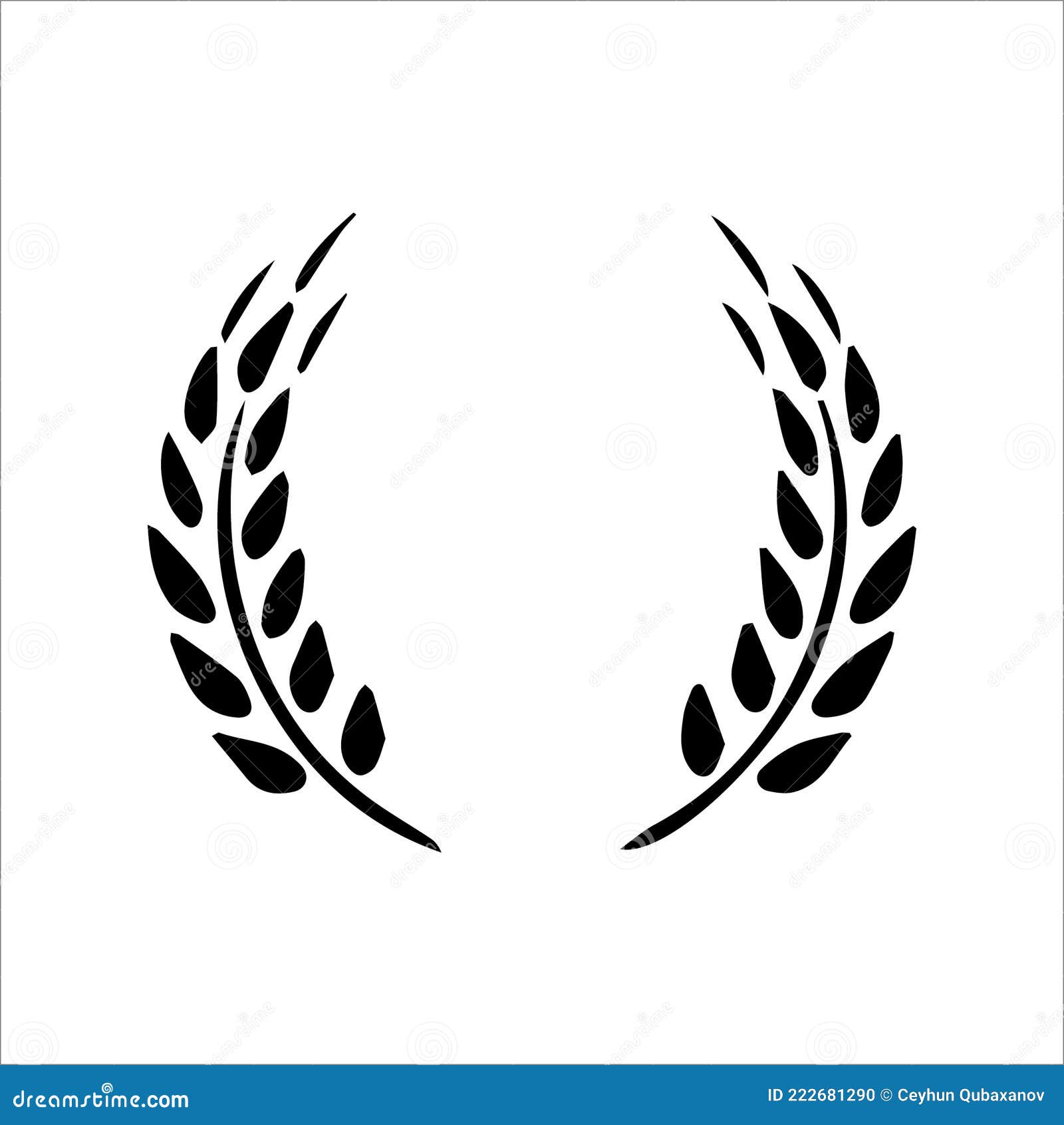 Set Of Wreaths,wheat Circular Laurel Heraldry Vector Illustration ...