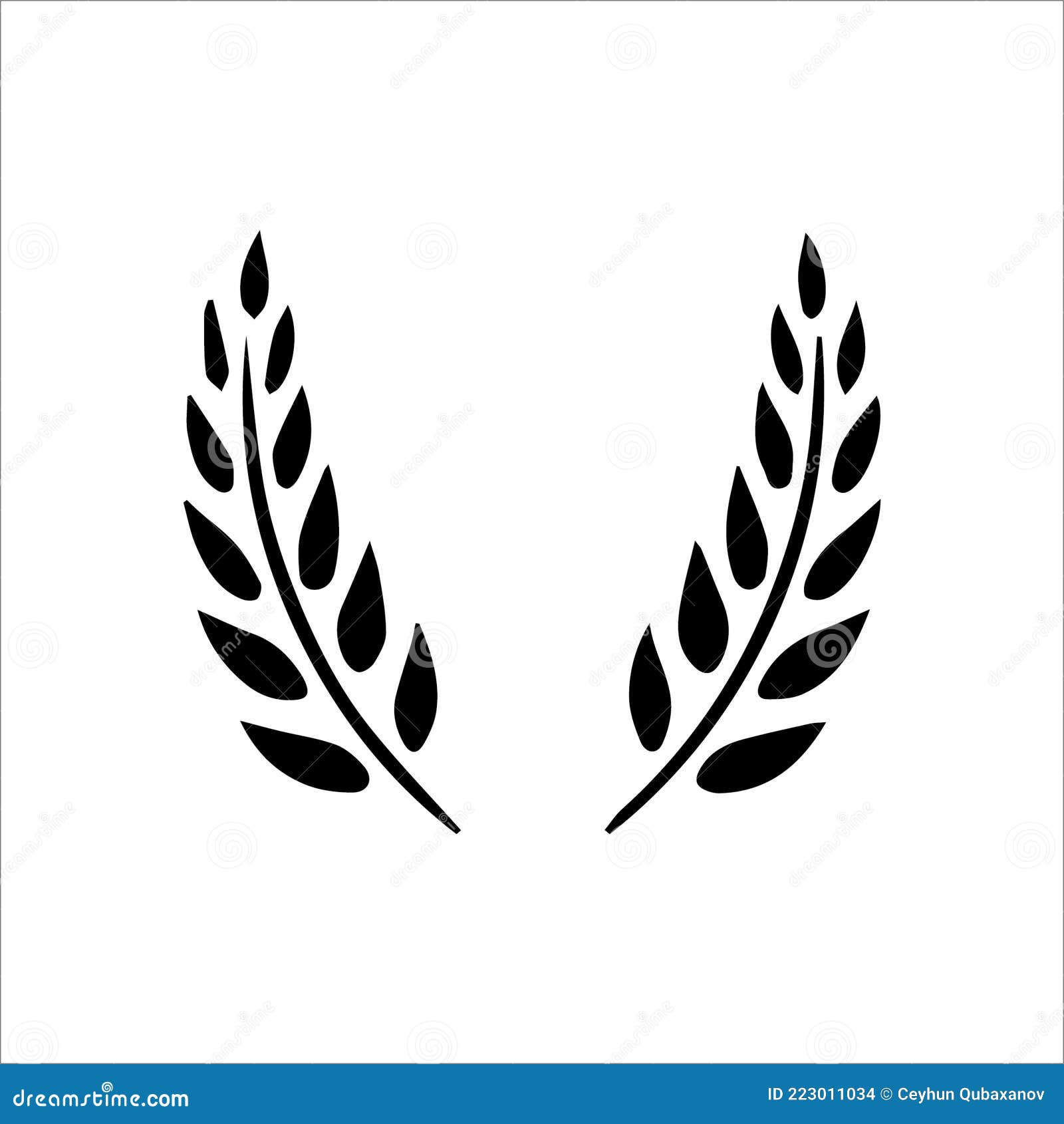 Set Of Wreaths,wheat Circular Laurel Heraldry Vector Illustration ...