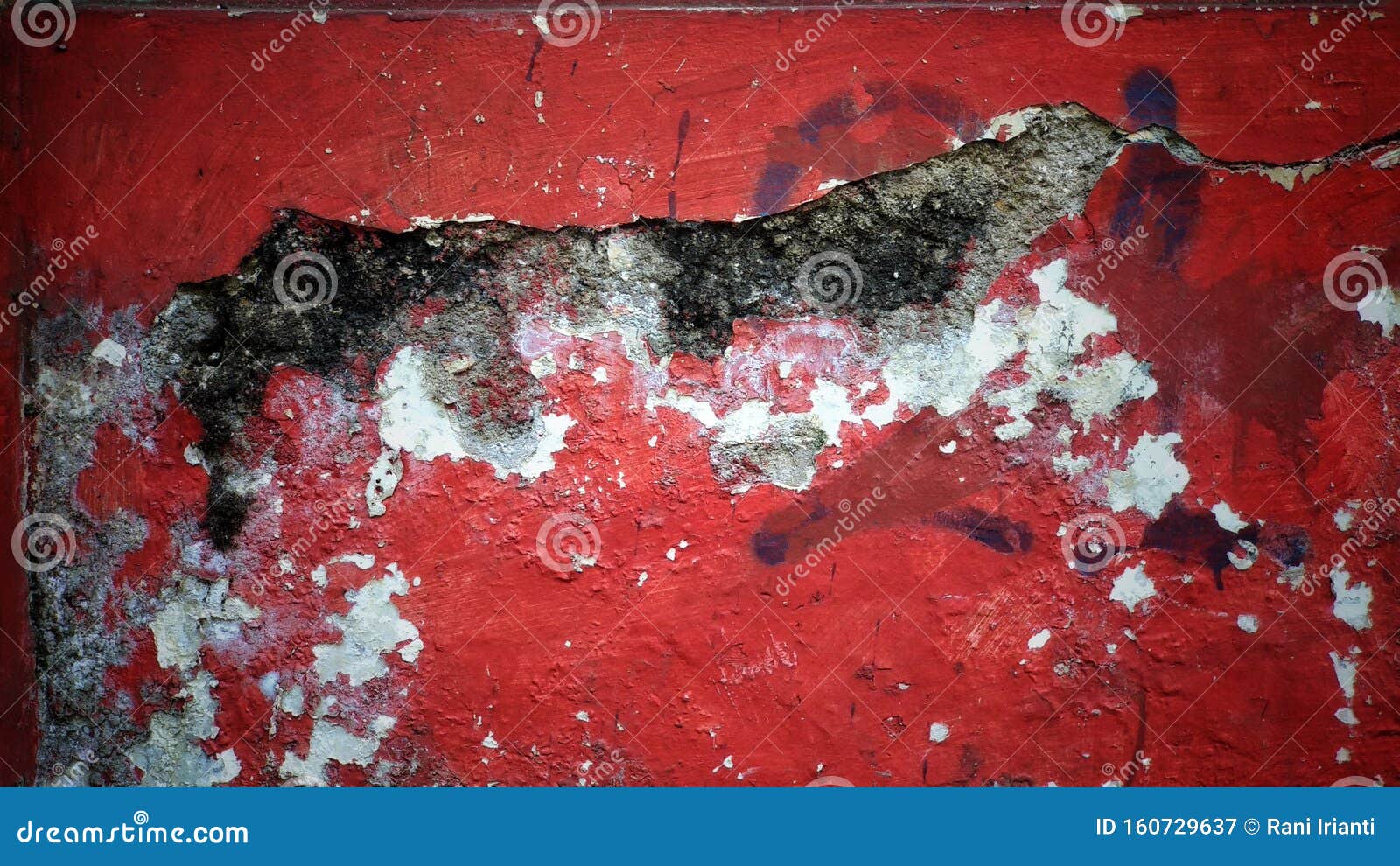 Wheatered and Broken Red Wall Stock Image - Image of tear, brick: 160729637
