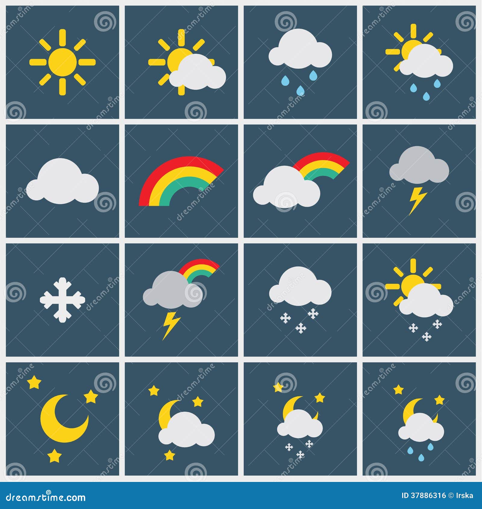 Wheather icons stock vector. Illustration of clear, design - 37886316