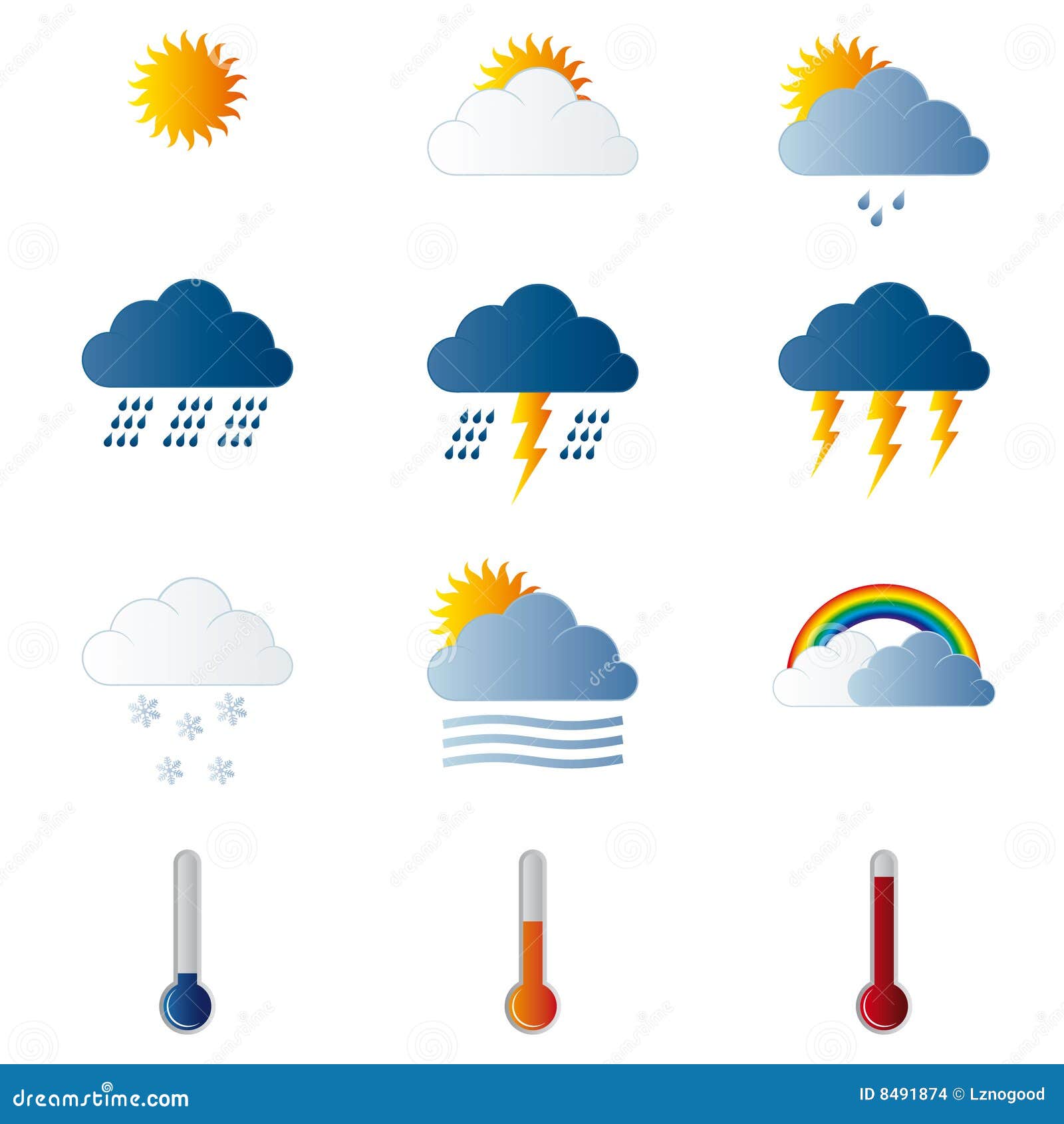 Wheather icons stock vector. Illustration of graphics - 8491874