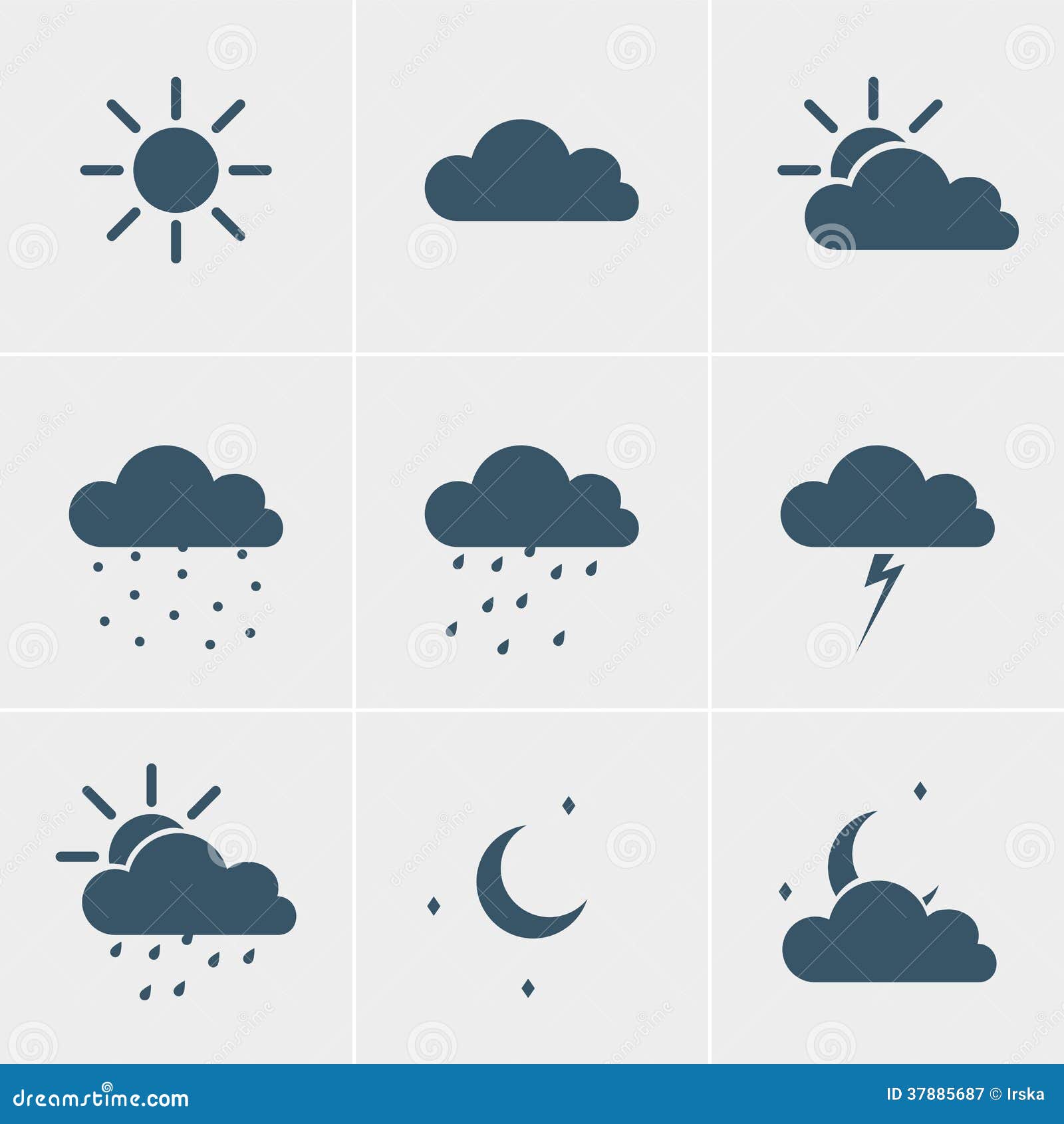 Wheather icons stock vector. Illustration of creativity - 37885687