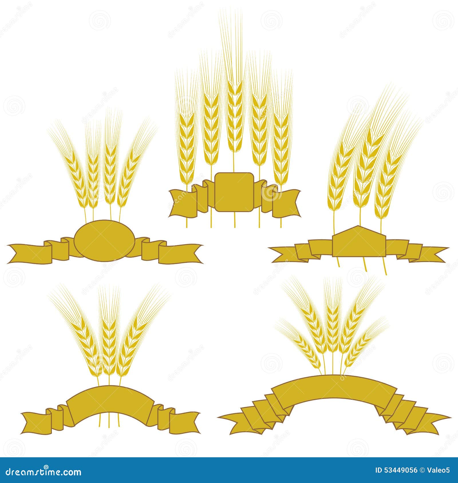 Wheats stock vector. Illustration of ribbon, packaging - 53449056