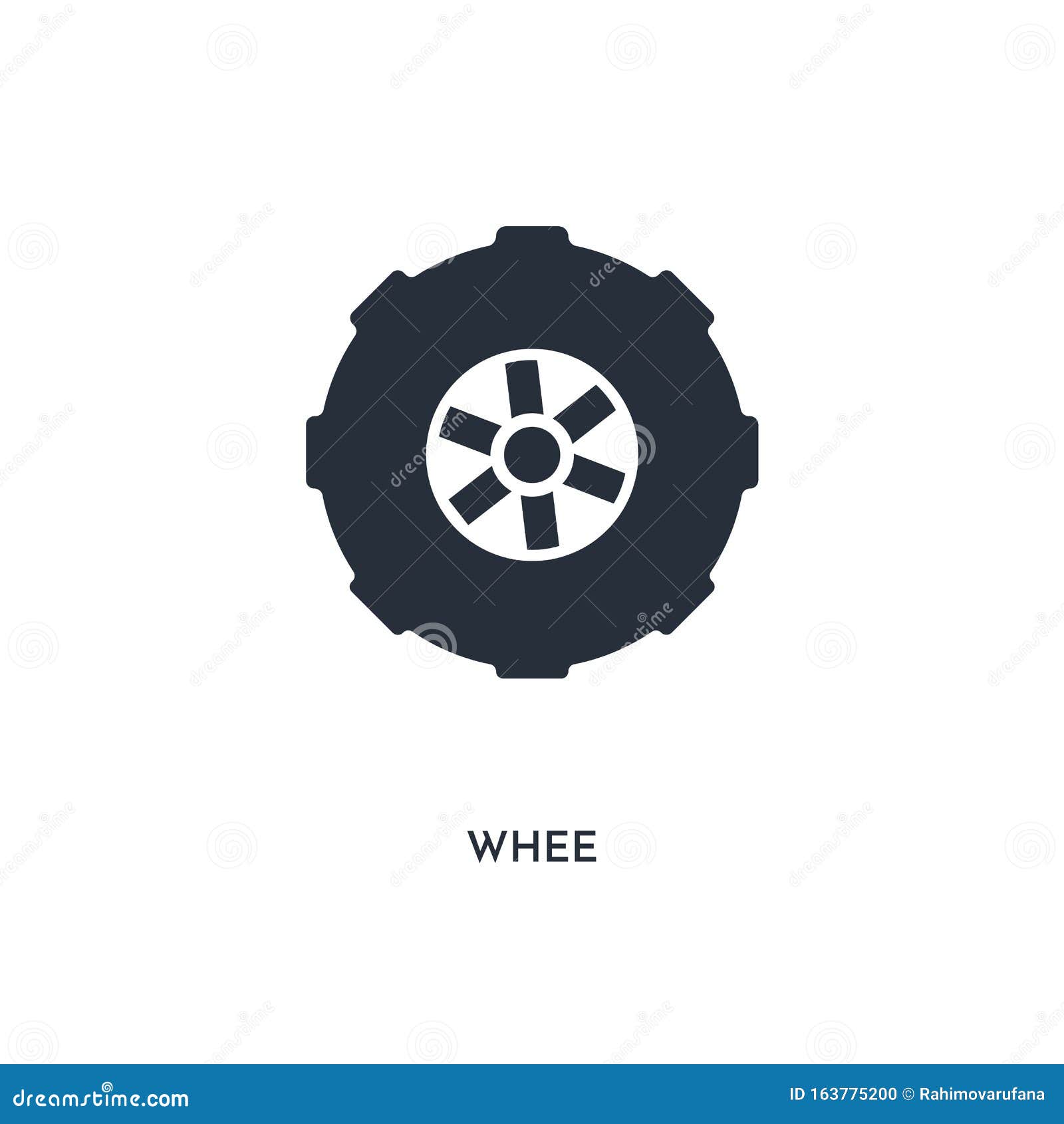 Whee Icon. Simple Element Illustration. Isolated Trendy Filled Whee Icon On White Background ...