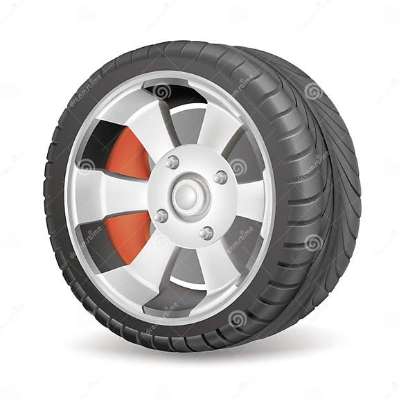 Wheel stock vector. Illustration of metal, tyre, pattern - 18567510