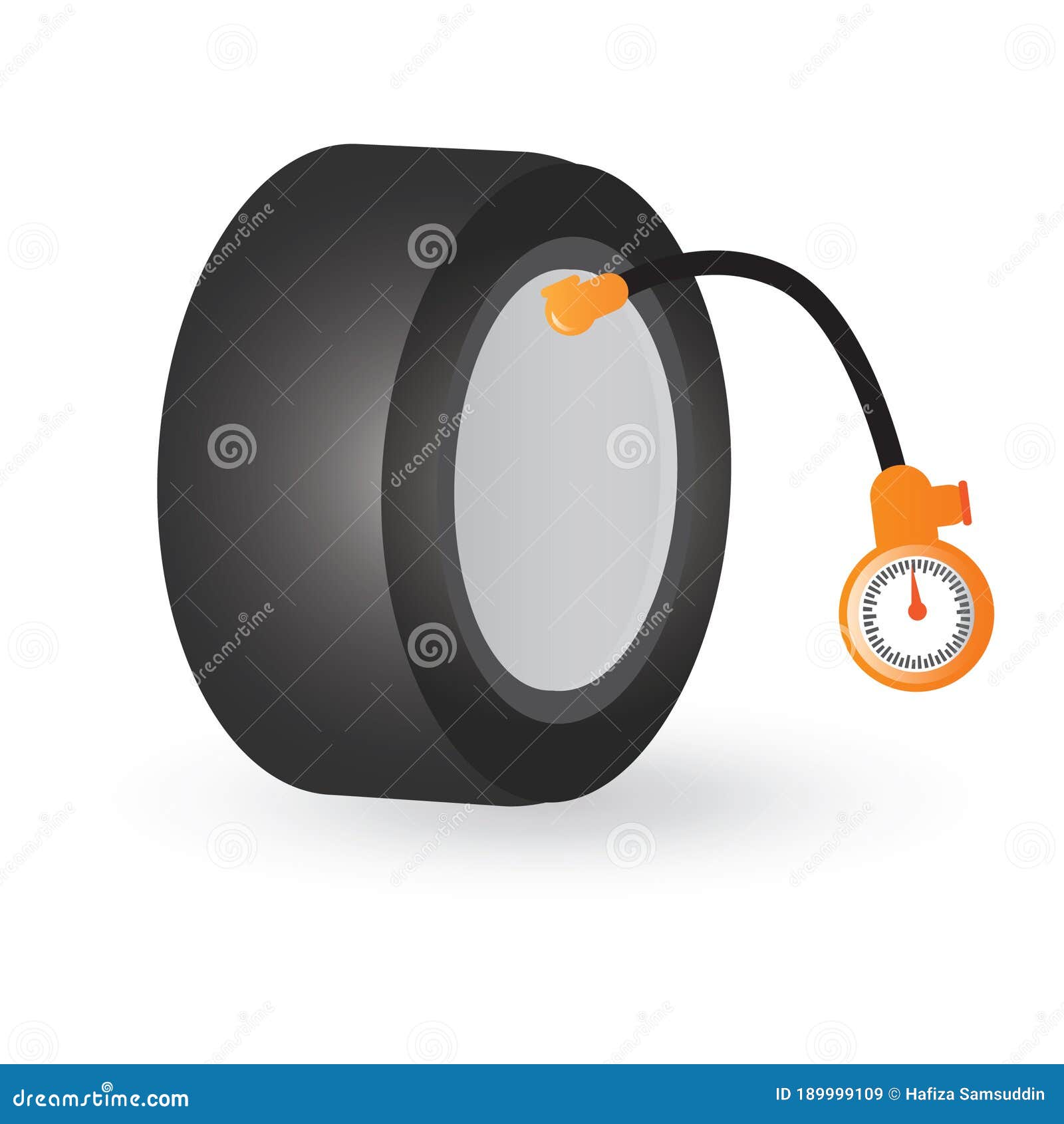 Wheel and Air Pressure. Vector Illustration Decorative Design Stock ...