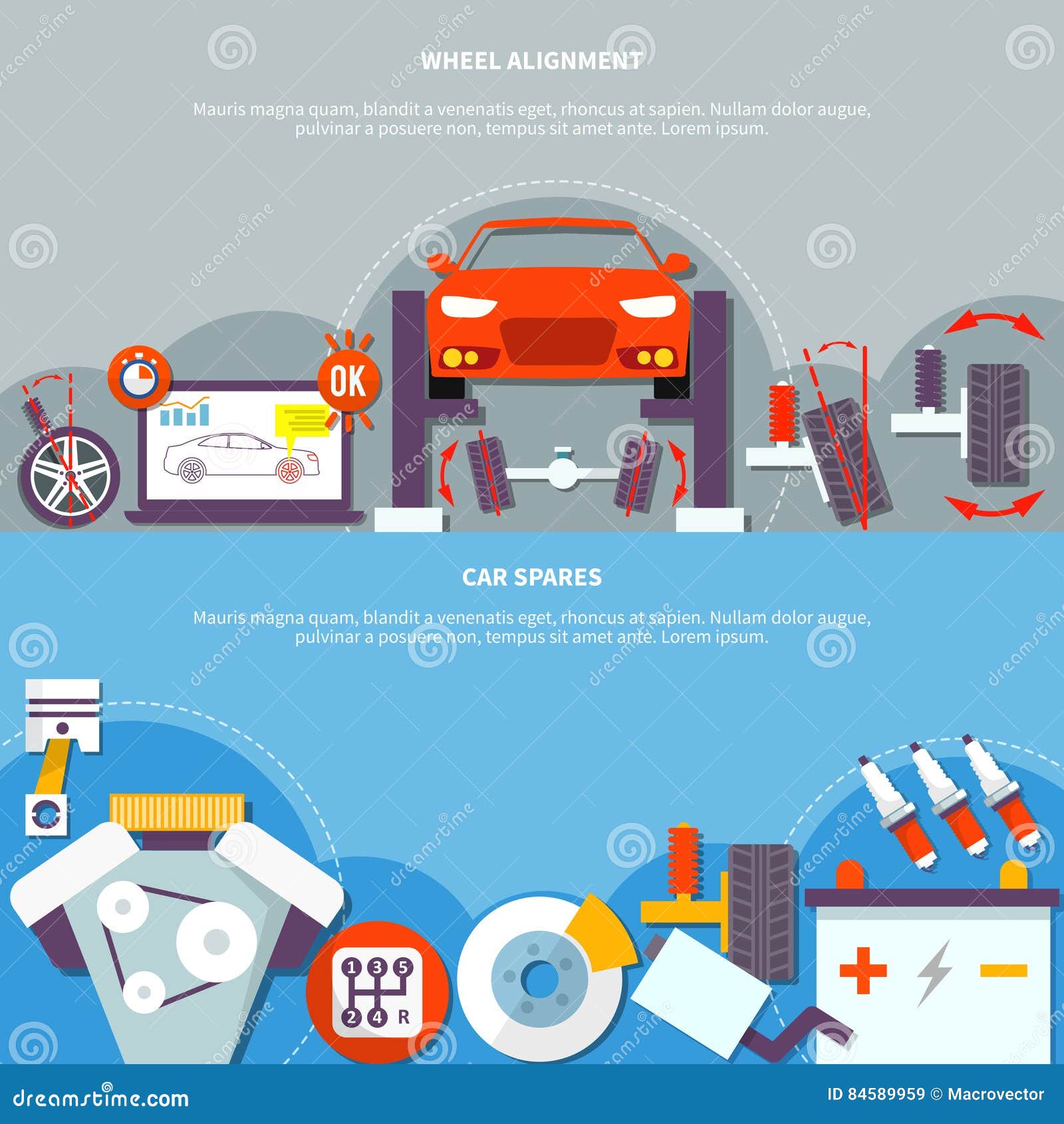 Wheel Alignment Line Icon. Car Suspension Angles Adjustment. Axle ...