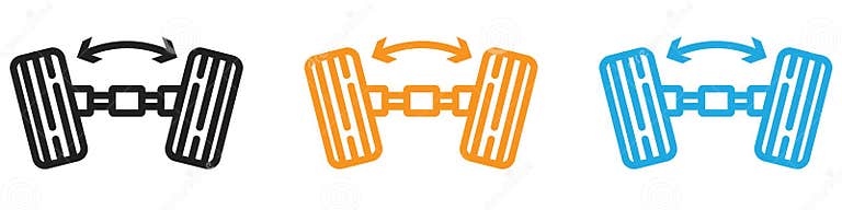 Wheel Alignment Icon Vector Logo Set Collection for Web App Ui Stock ...
