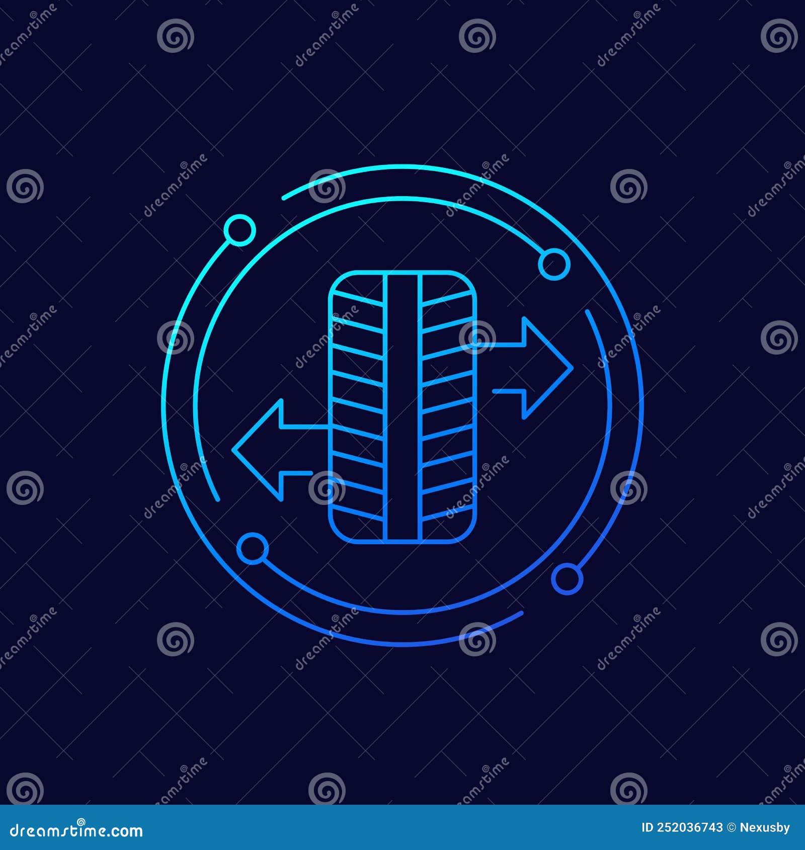 Wheel Alignment Line Icon, Vector Stock Vector - Illustration of ...