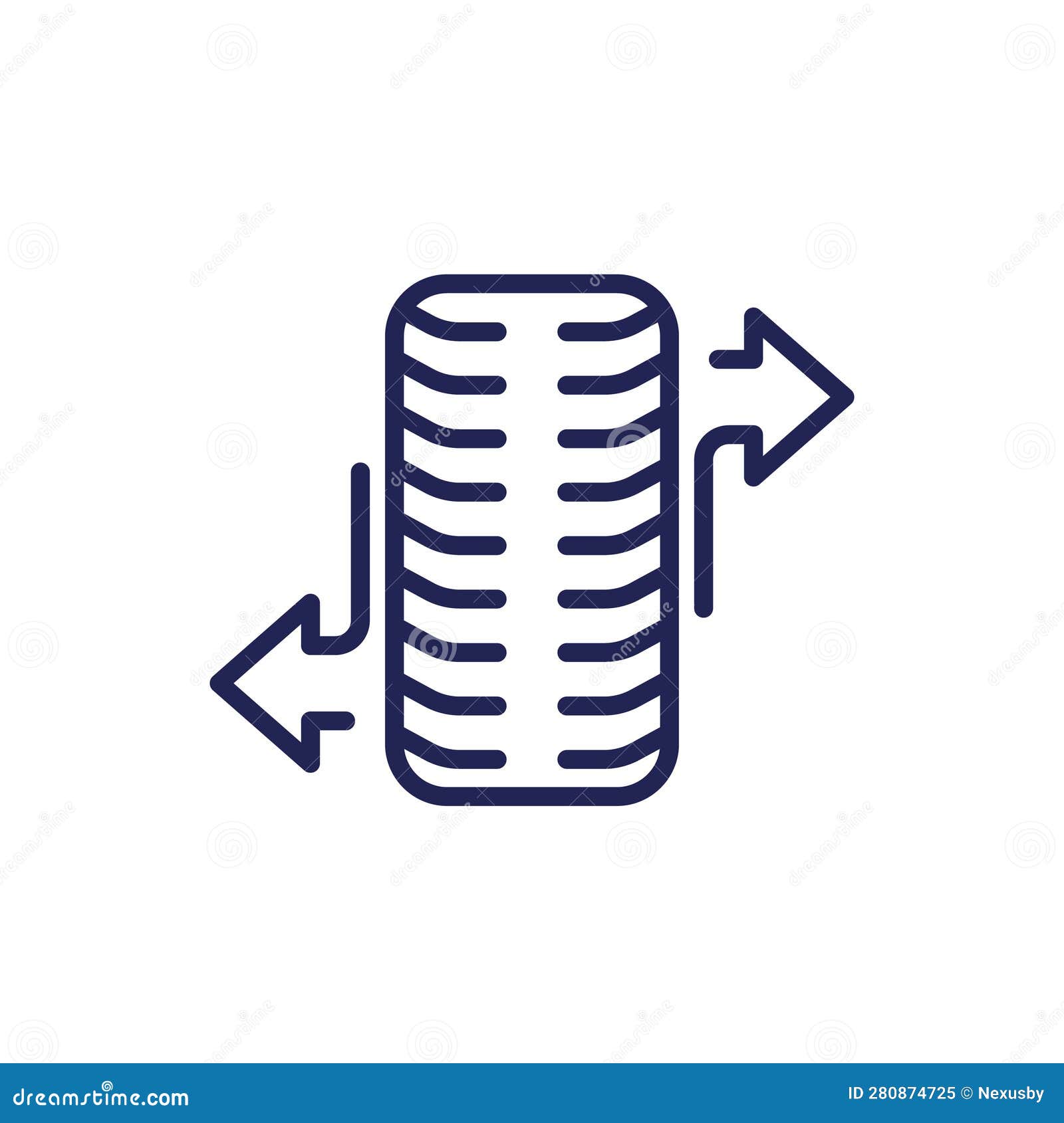 Wheel Alignment Line Icon, Vector Stock Vector - Illustration of ...