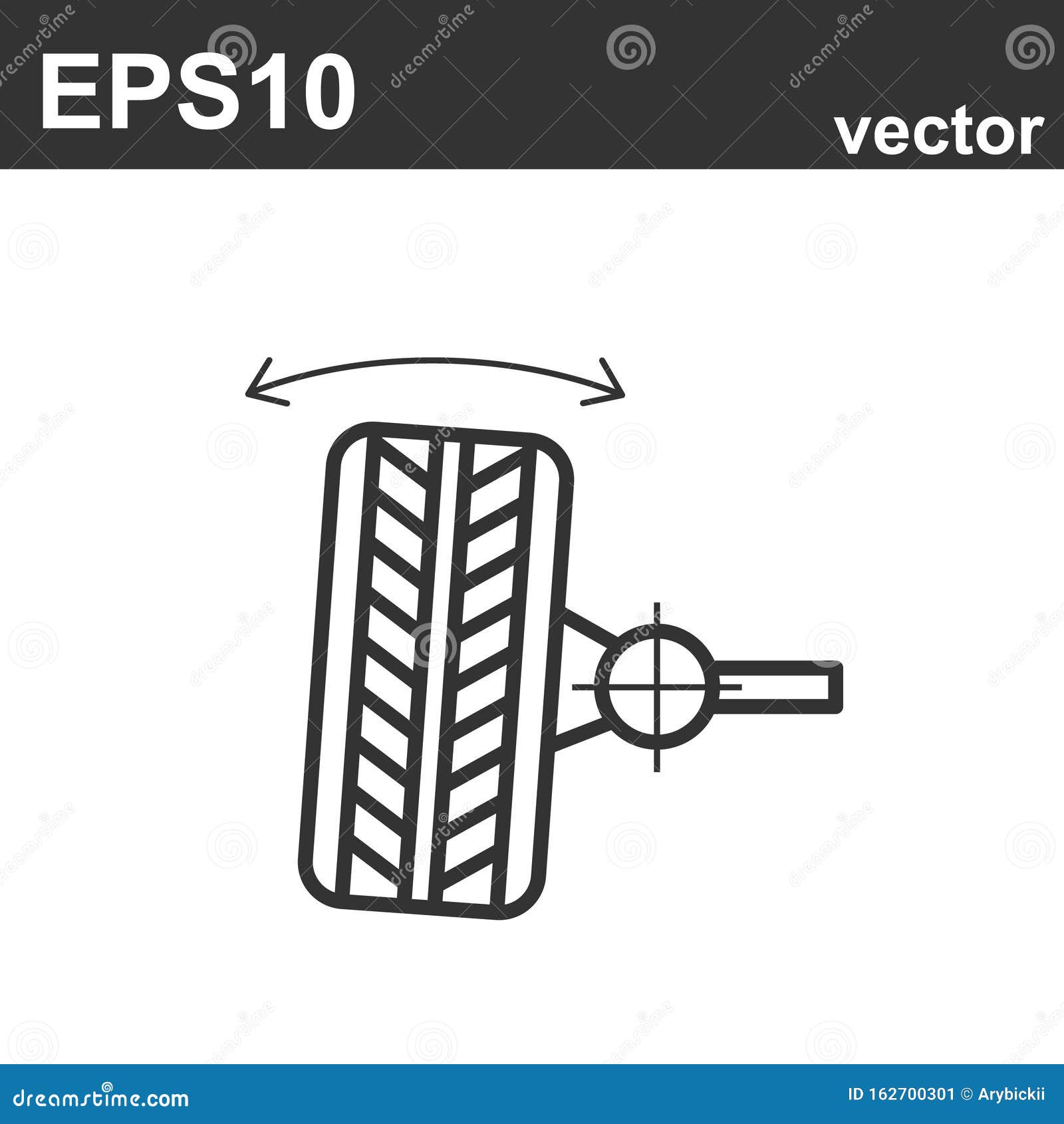 Wheel alignment line icon stock vector. Illustration of stroke - 162700301