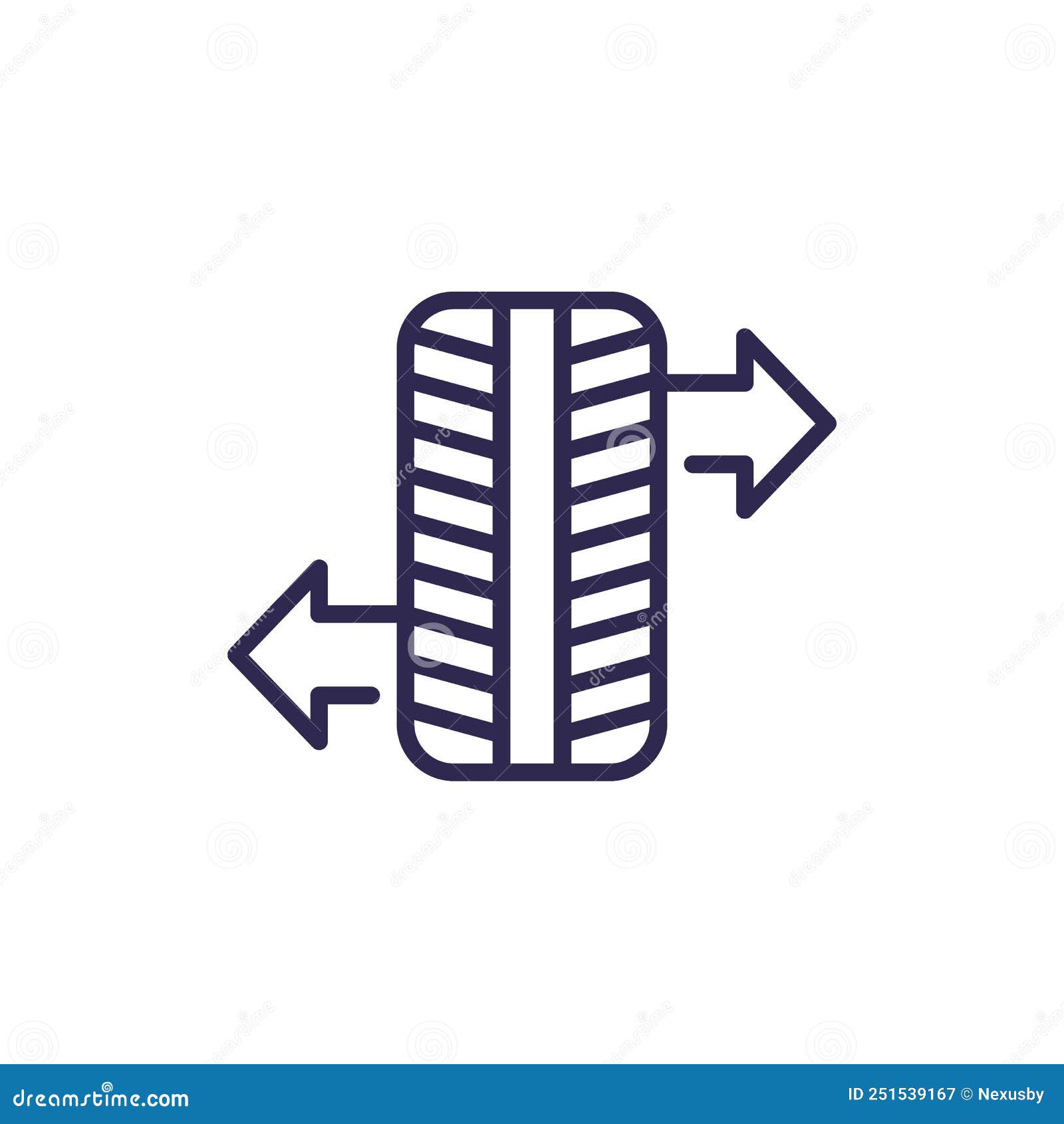 Wheel Alignment Line Icon on White Stock Vector - Illustration of ...