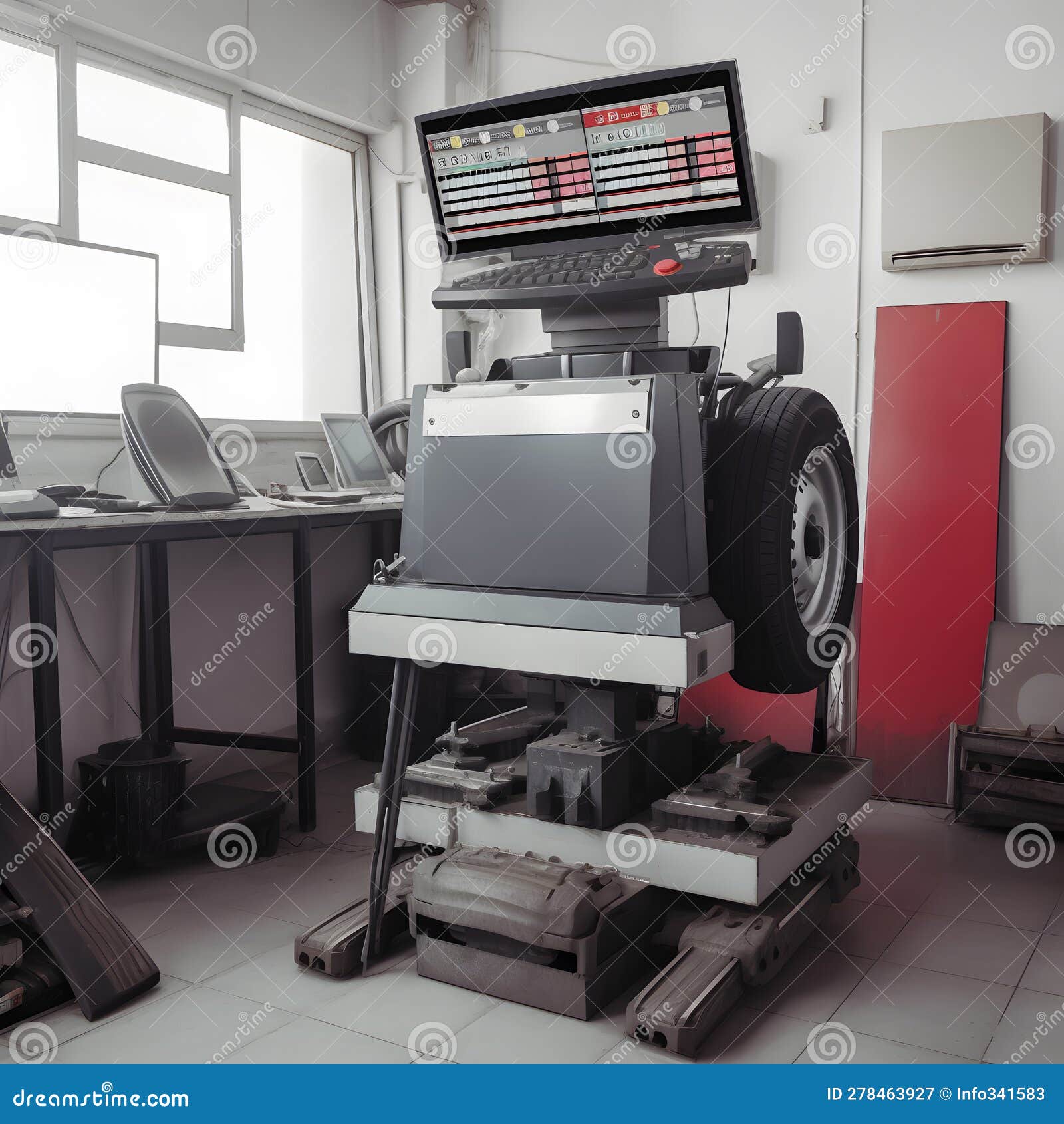 Wheel Alignment Machine in a Car Repair Shop Generative AI Stock ...