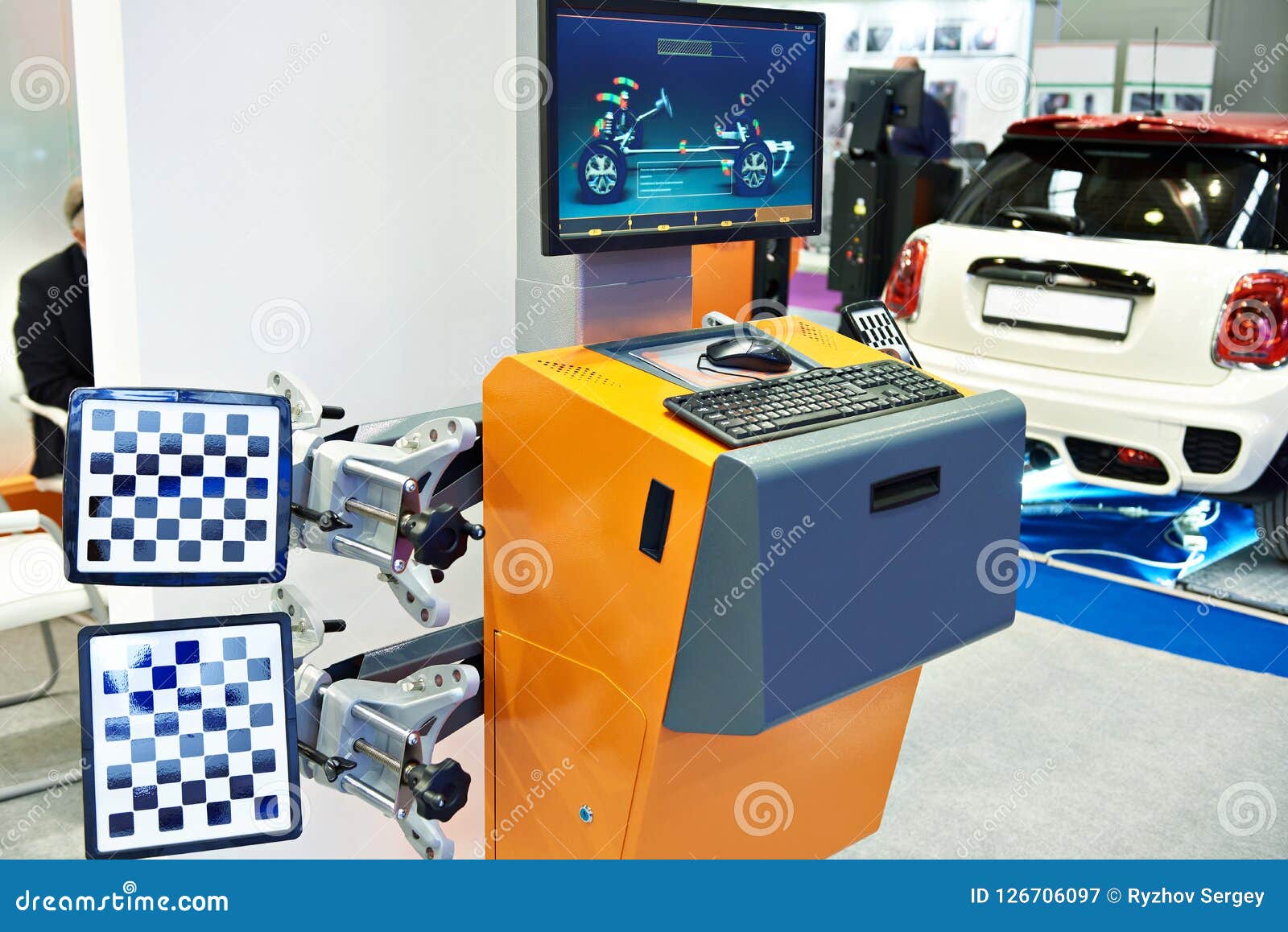 Wheel Alignment Stand with Infrared Stock Image - Image of tyre ...
