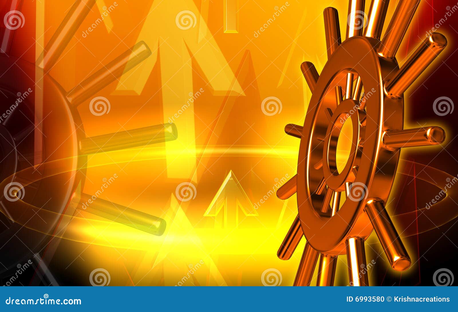 Wheel and Arrow Transmission Stock Illustration - Illustration of ...