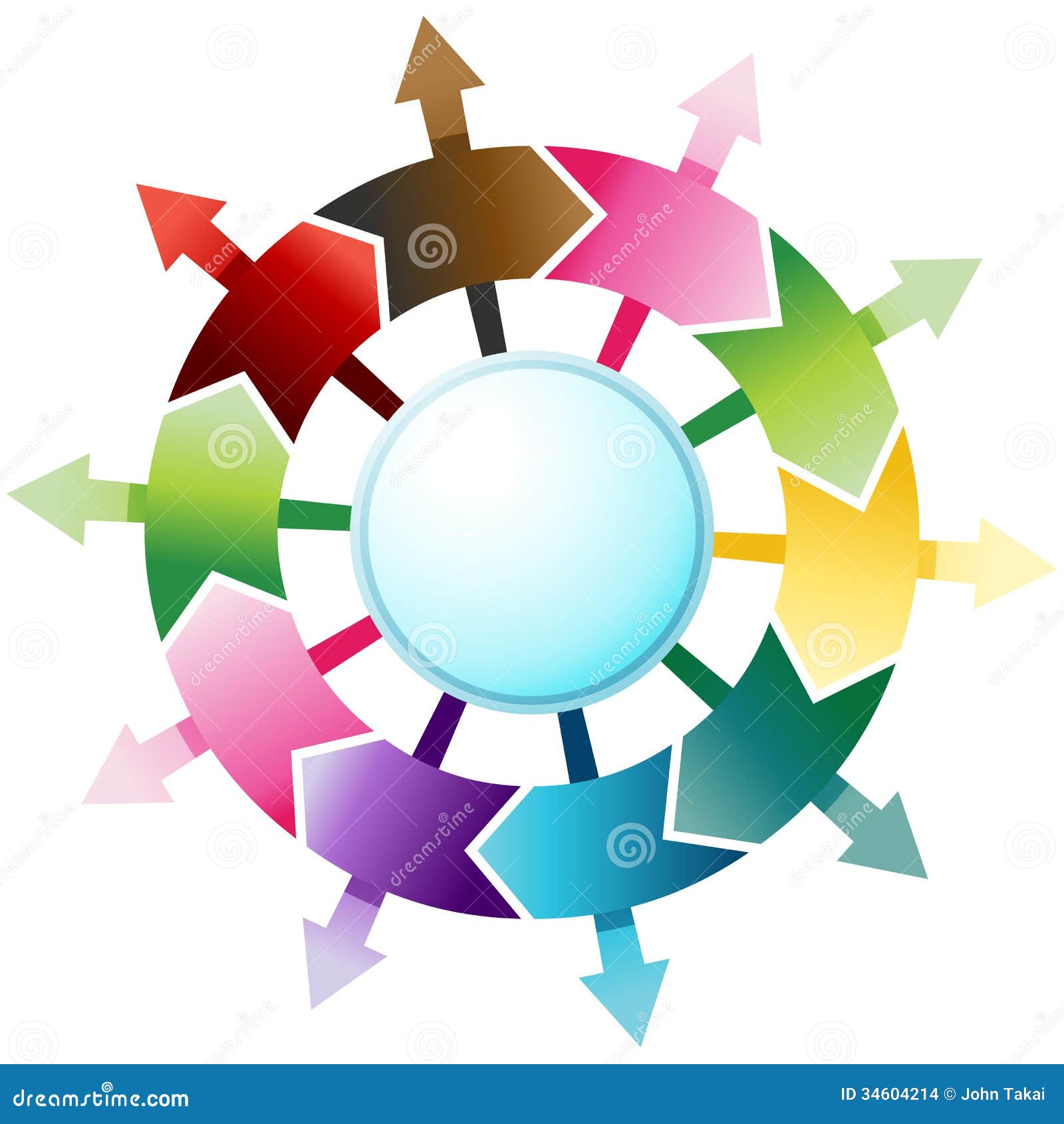 Wheel with Arrows stock vector. Illustration of clipart - 34604214