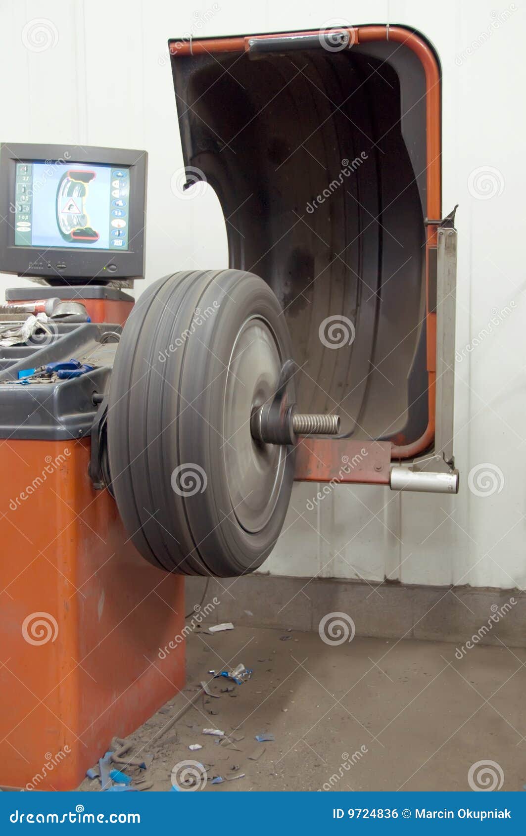 Wheel Balancing On Special Machine By Adding The Weights In The Tire ...