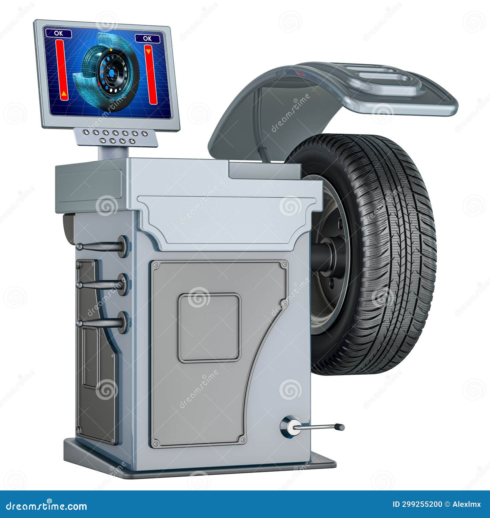 Wheel Balancing Machine, 3D Rendering Stock Illustration - Illustration ...