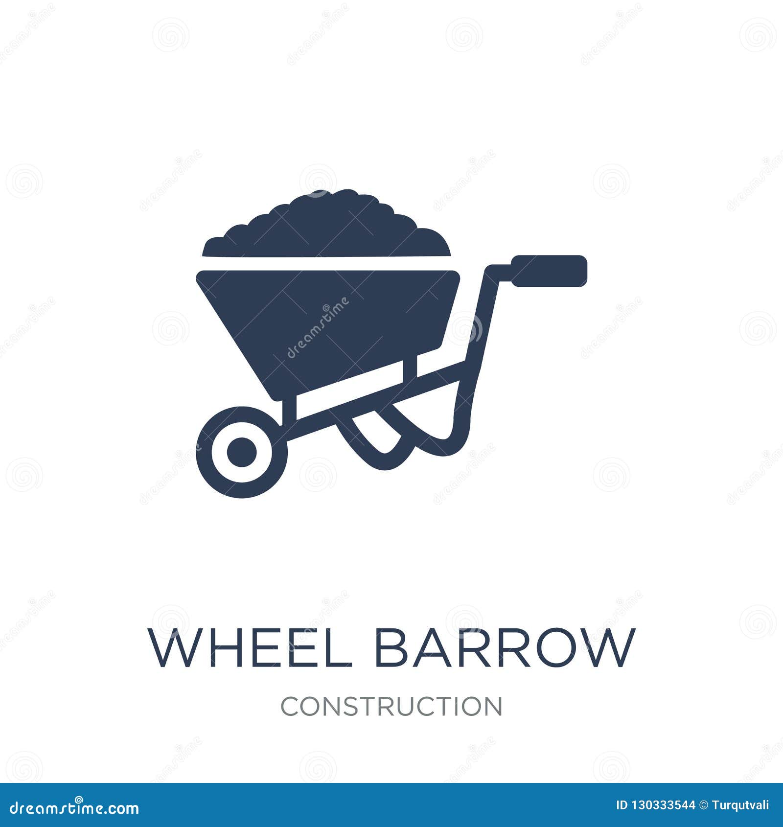 Wheel Barrow Icon. Trendy Flat Vector Wheel Barrow Icon on White Stock ...