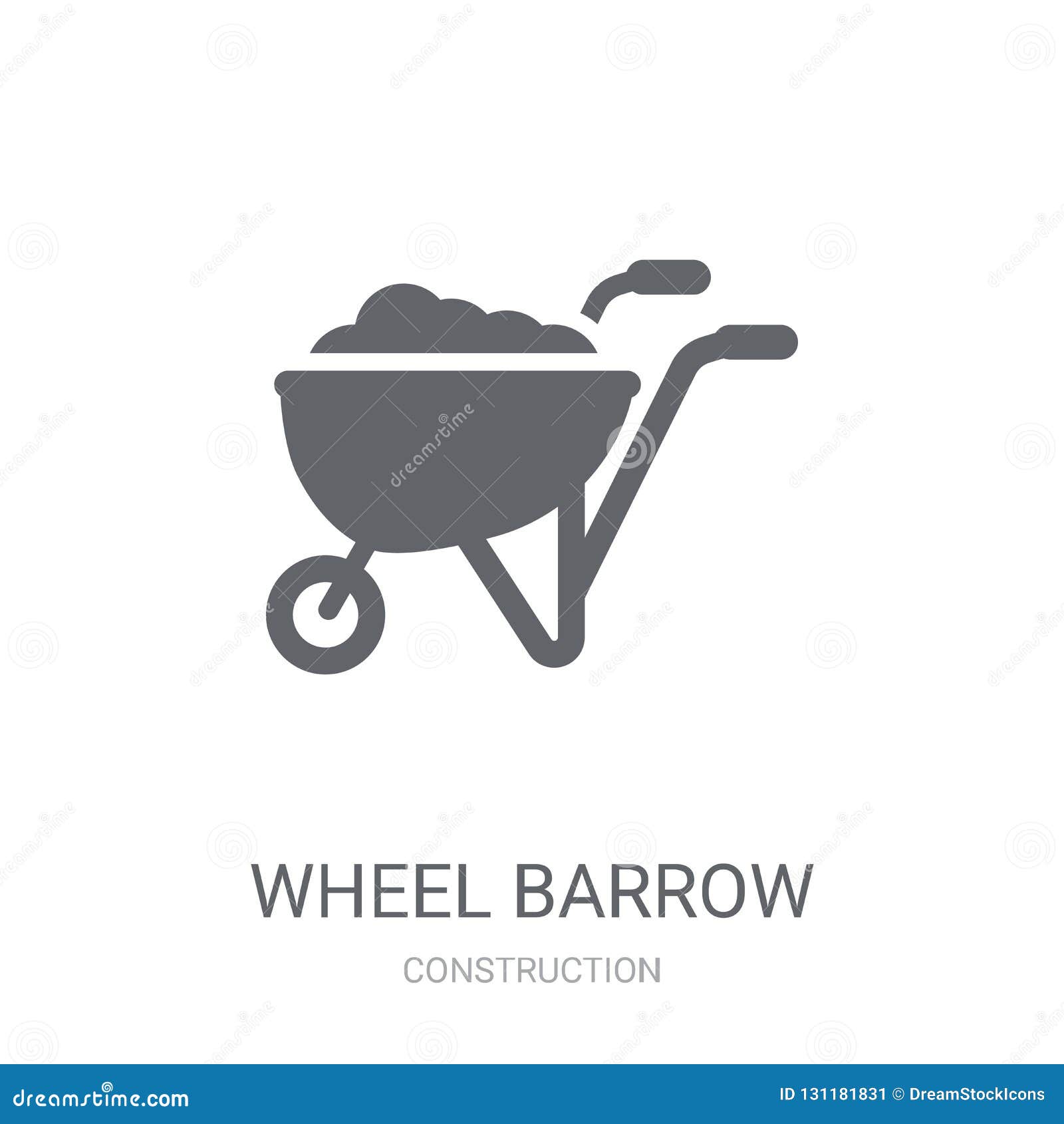 Wheel Barrow Icon. Trendy Wheel Barrow Logo Concept on White Background ...