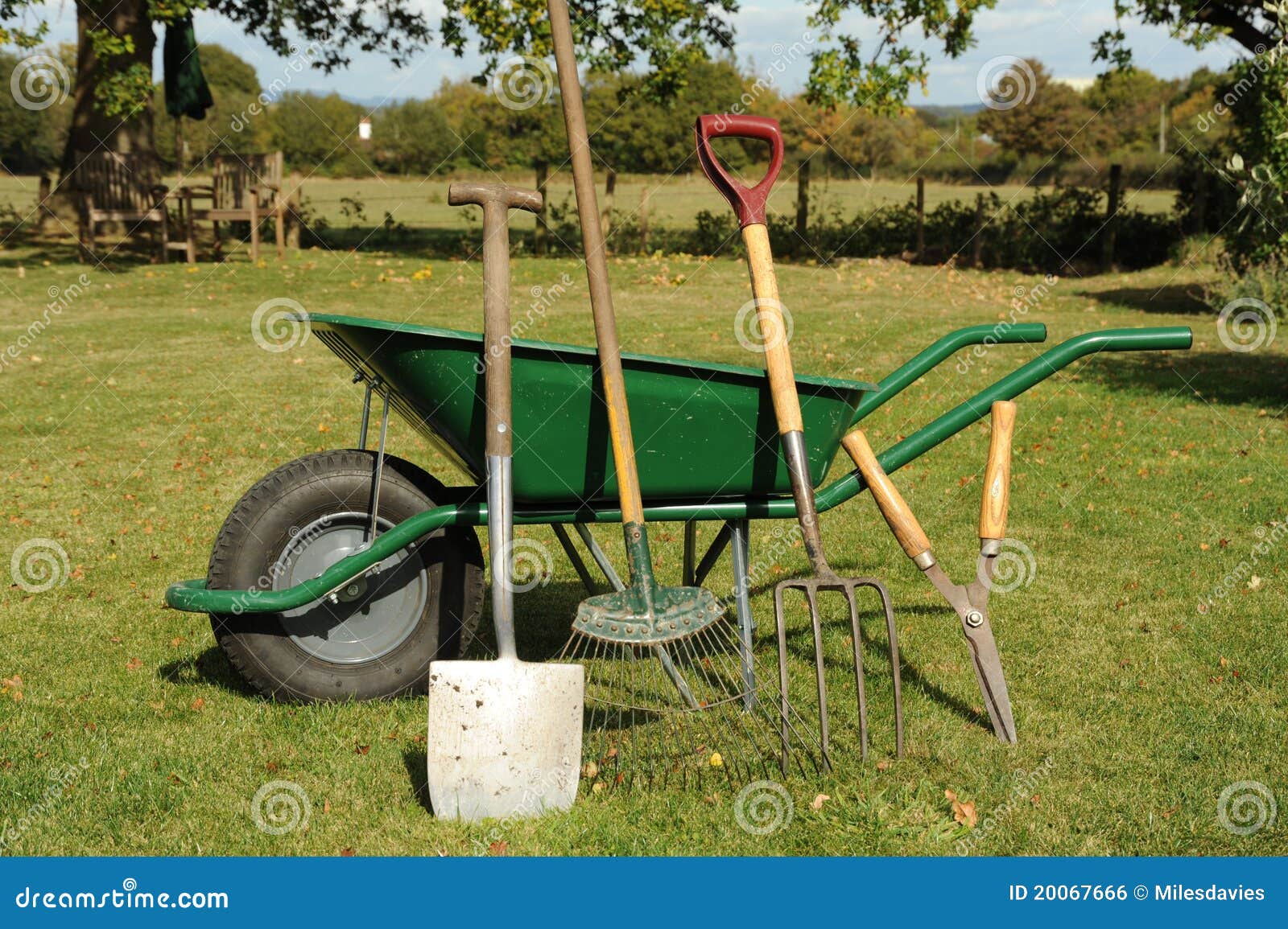 Wheel barrow and tools stock photo. Image of wheelbarrow - 20067666