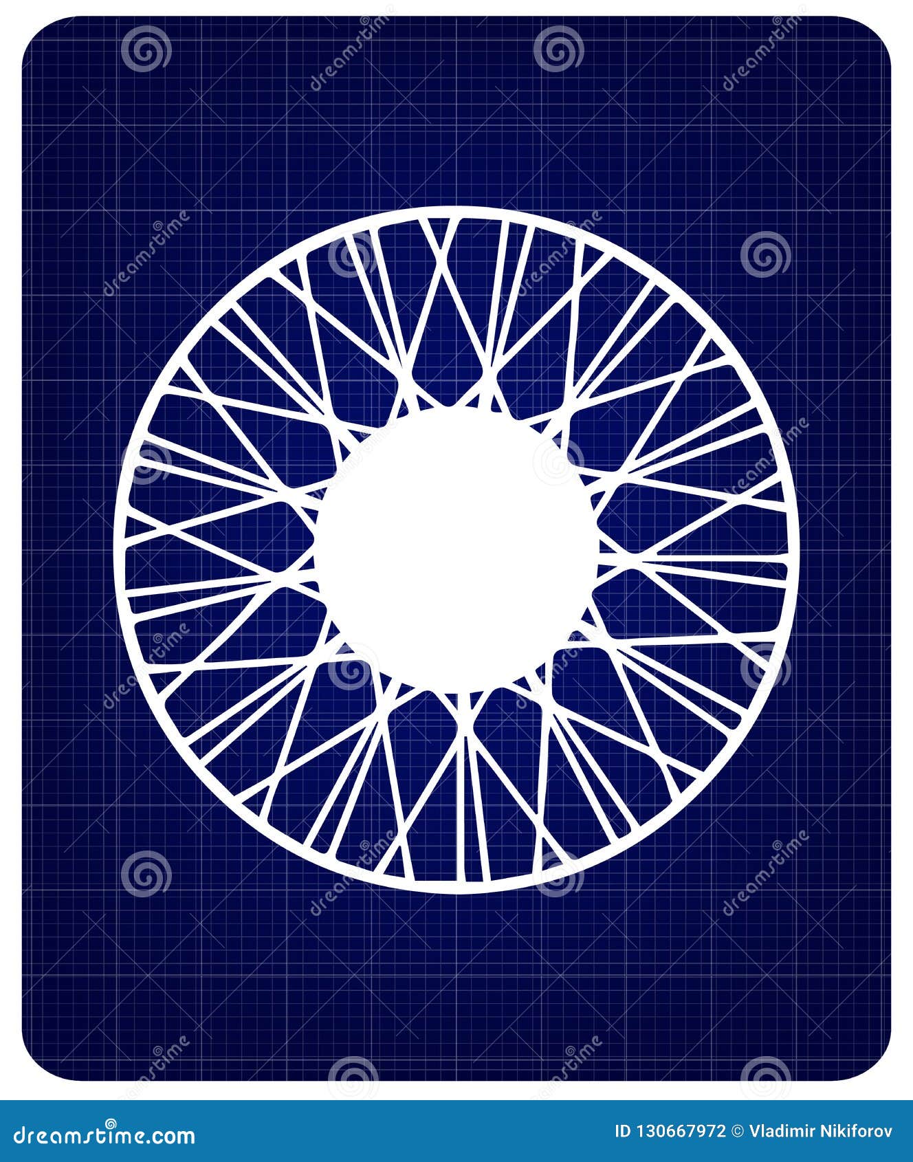 Wheel on a blue stock vector. Illustration of engine - 130667972