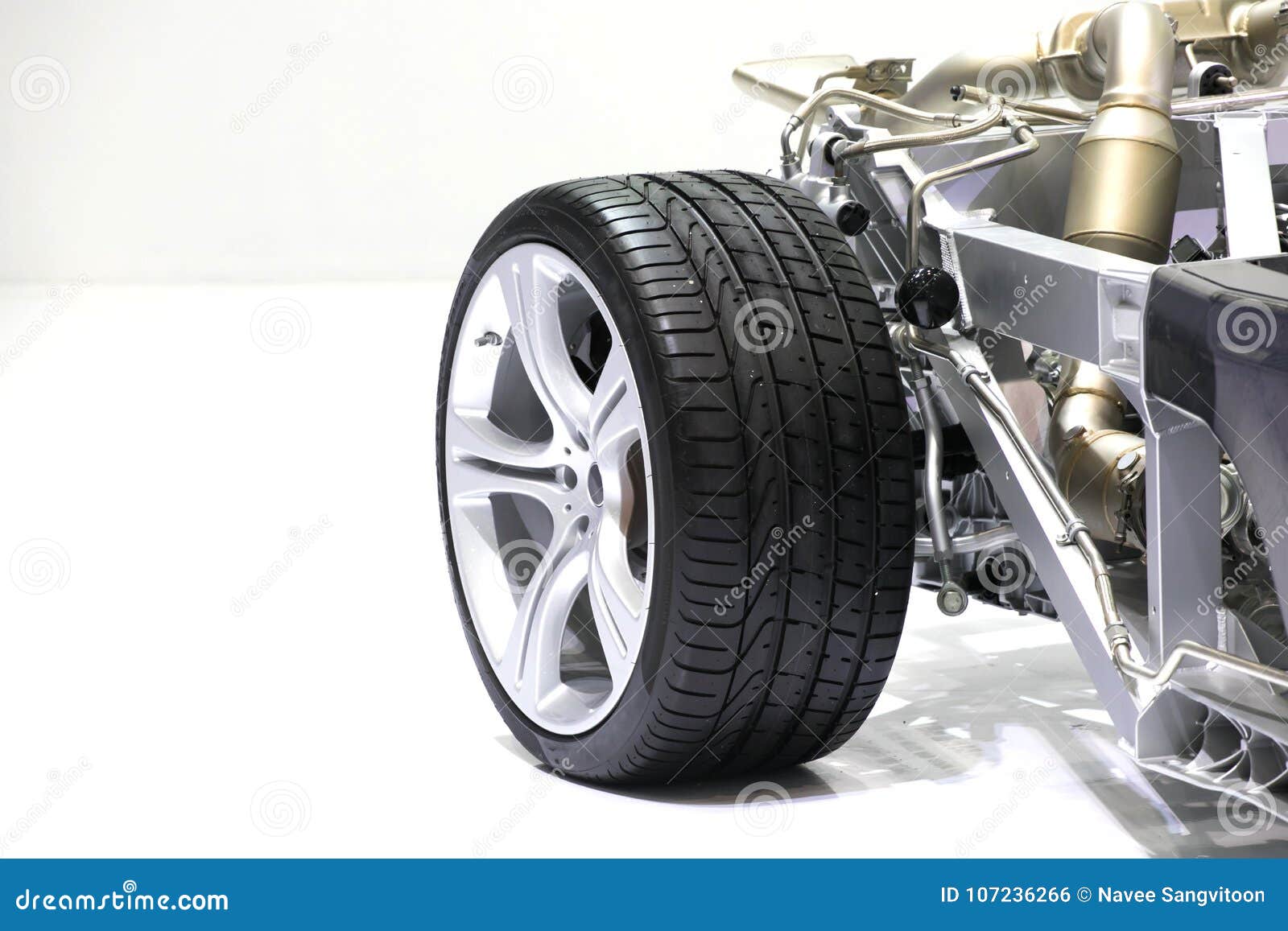 Wheel Car Chassis with Engine. Image of Car Chassis with Engine Stock ...