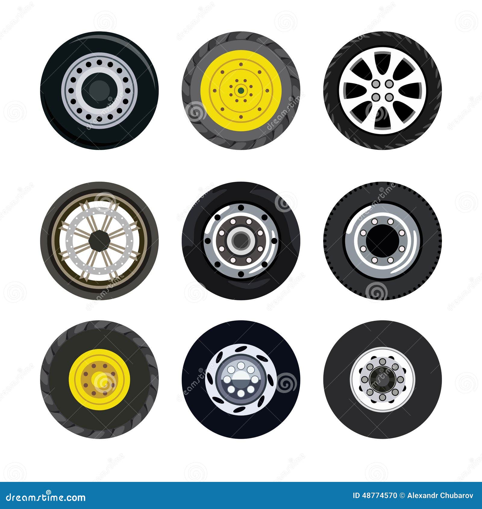 Wheel car stock vector. Illustration of object, driver - 48774570