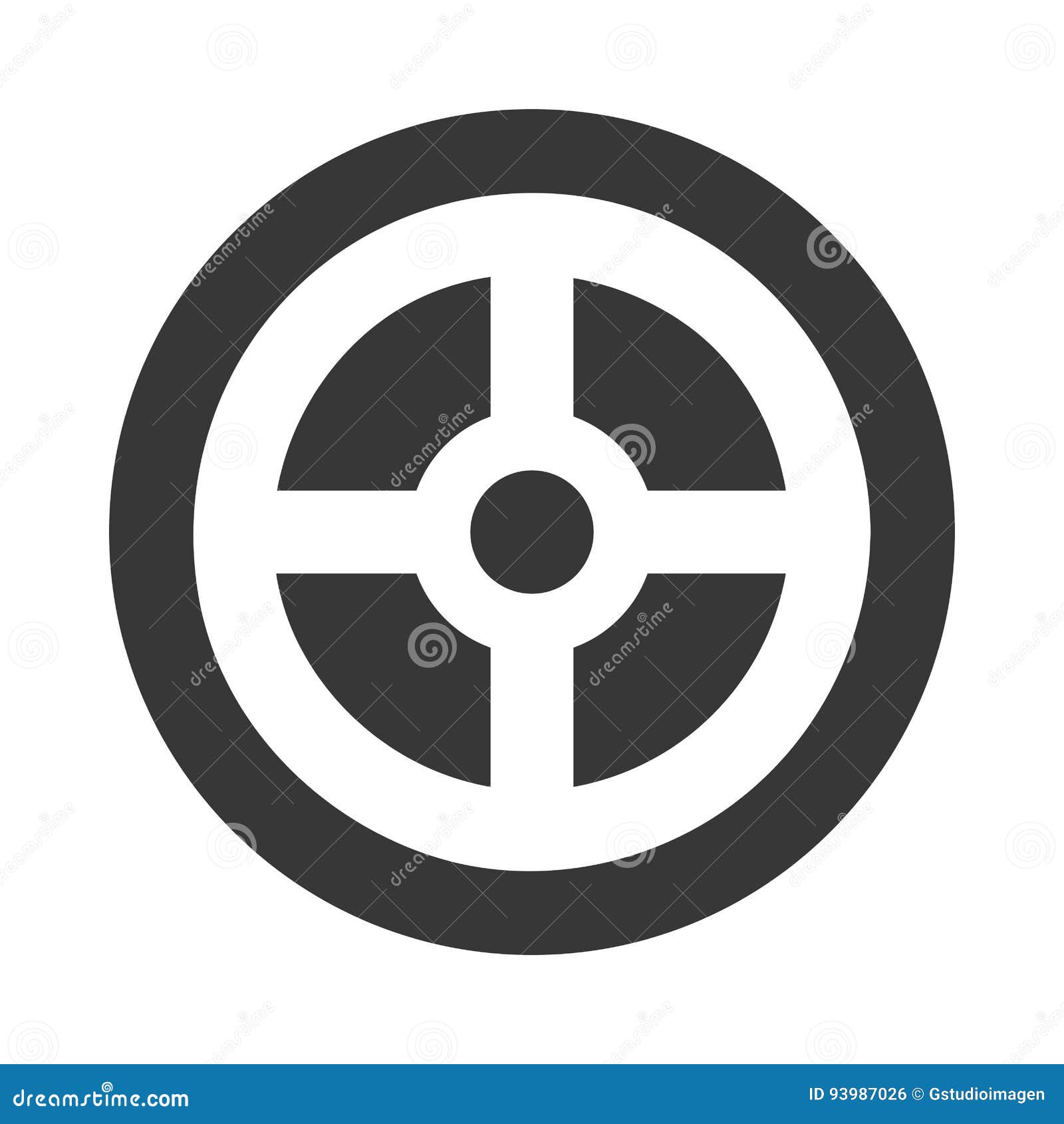 Wheel car direction icon stock vector. Illustration of control - 93987026