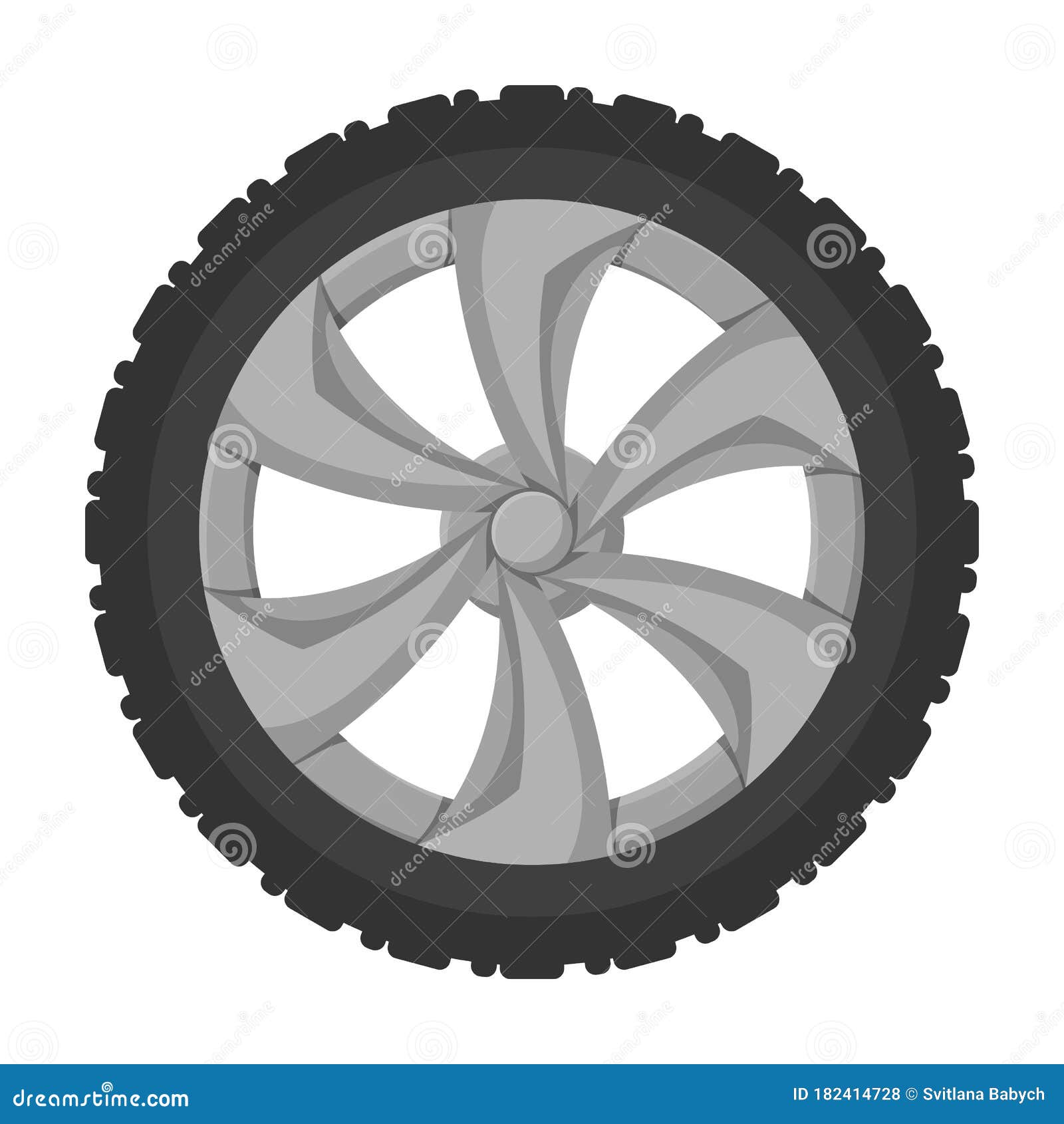 Wheel Car Vector Icon.Cartoon Vector Icon Isolated on White Background ...