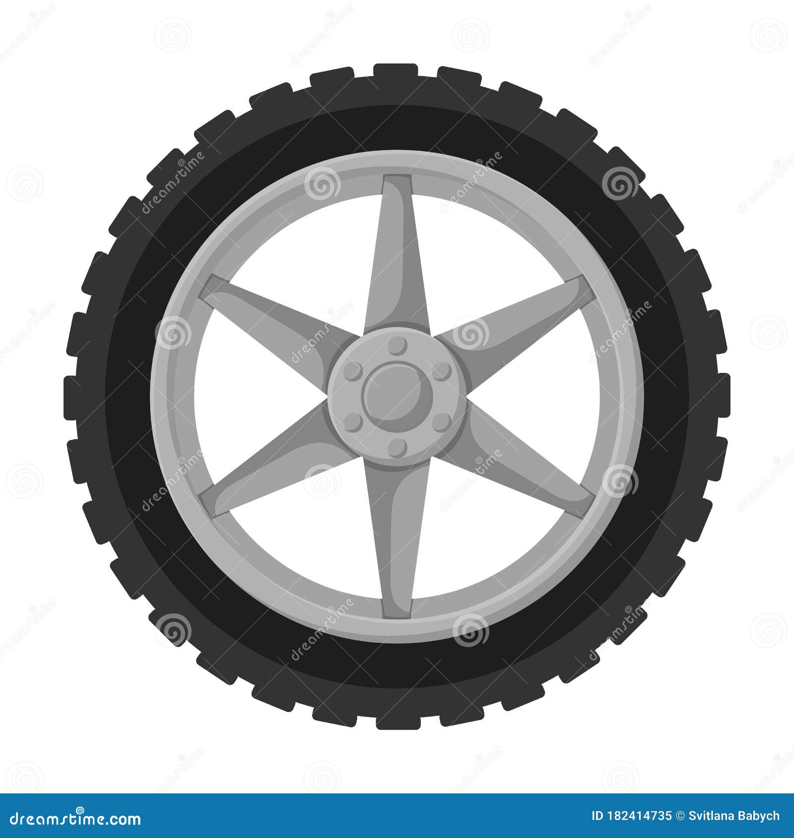 Wheel Car Vector Icon.Cartoon Vector Icon Isolated on White Background ...
