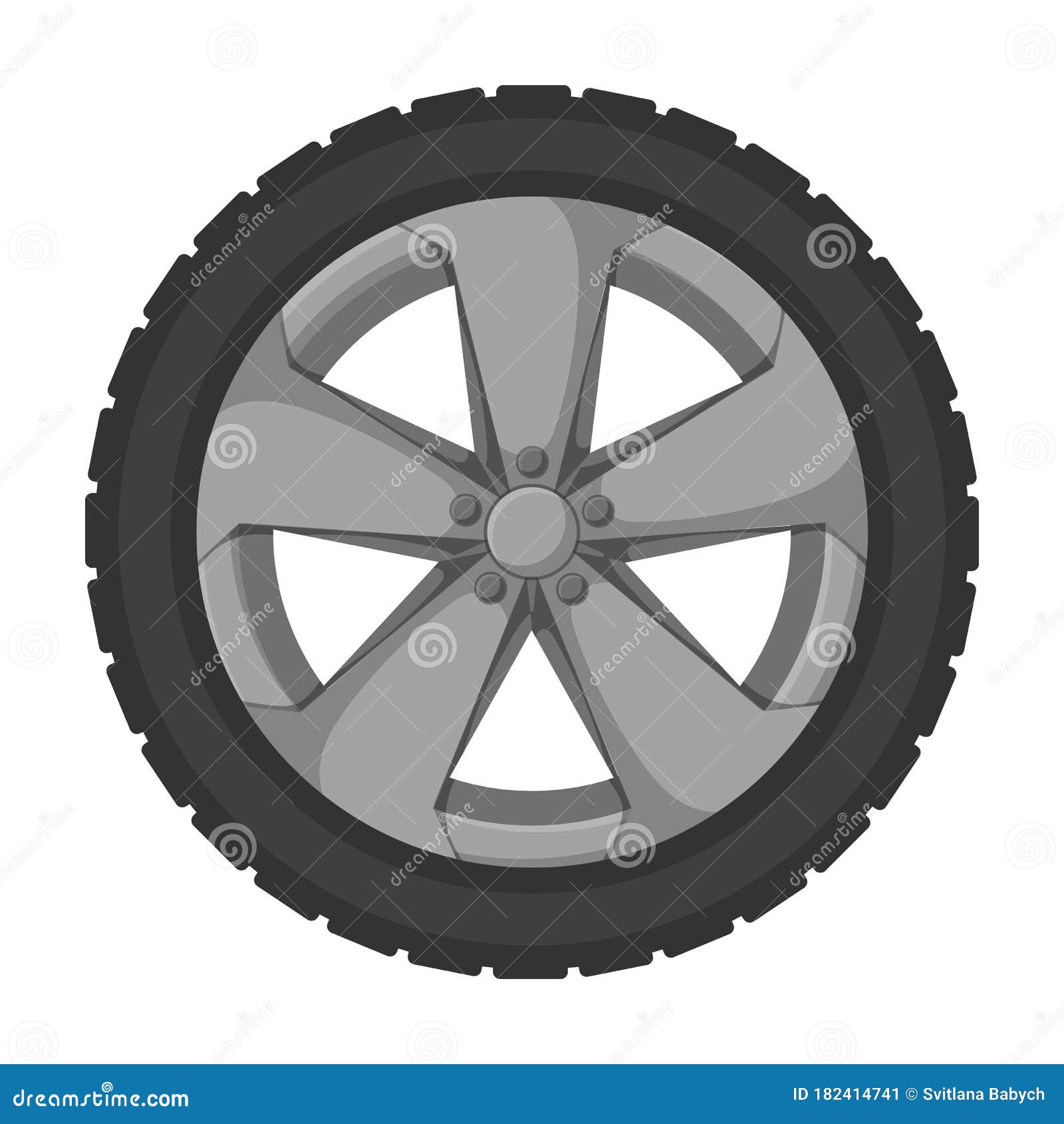 Wheel Car Vector Icon.Cartoon Vector Icon Isolated on White Background ...