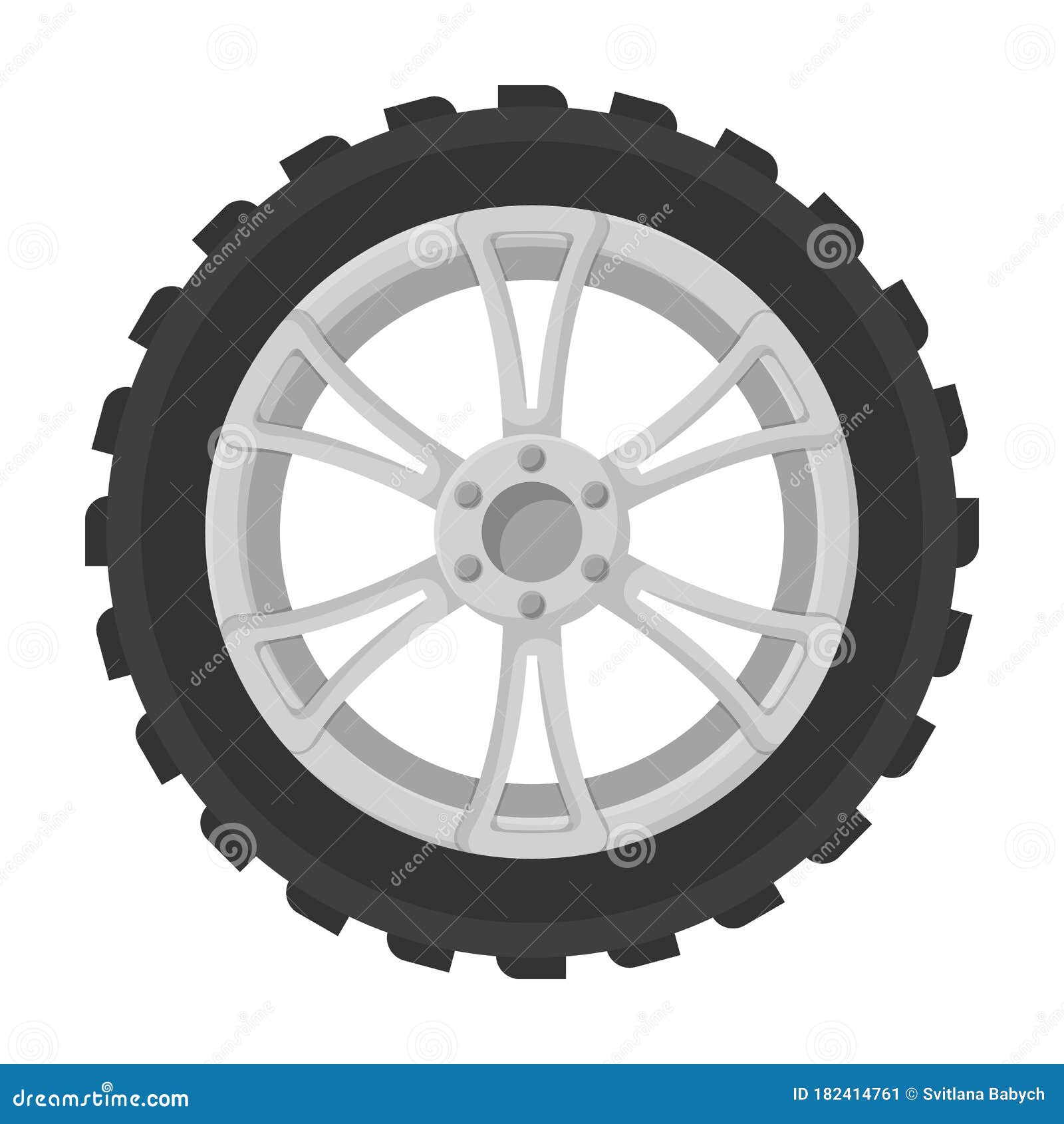 Wheel Car Vector Icon.Cartoon Vector Icon Isolated on White Background ...