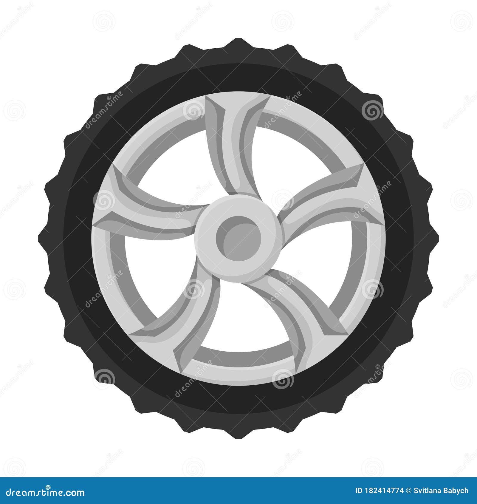 Wheel Car Vector Icon.Cartoon Vector Icon Isolated on White Background ...